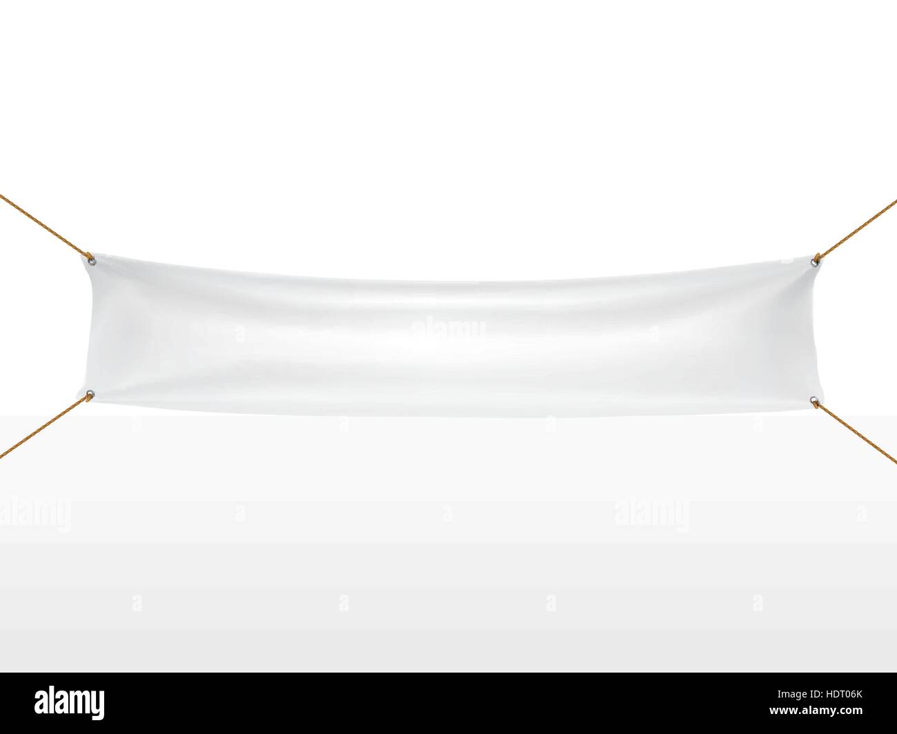 white textile banner isolated on white background Stock Vector Image ...