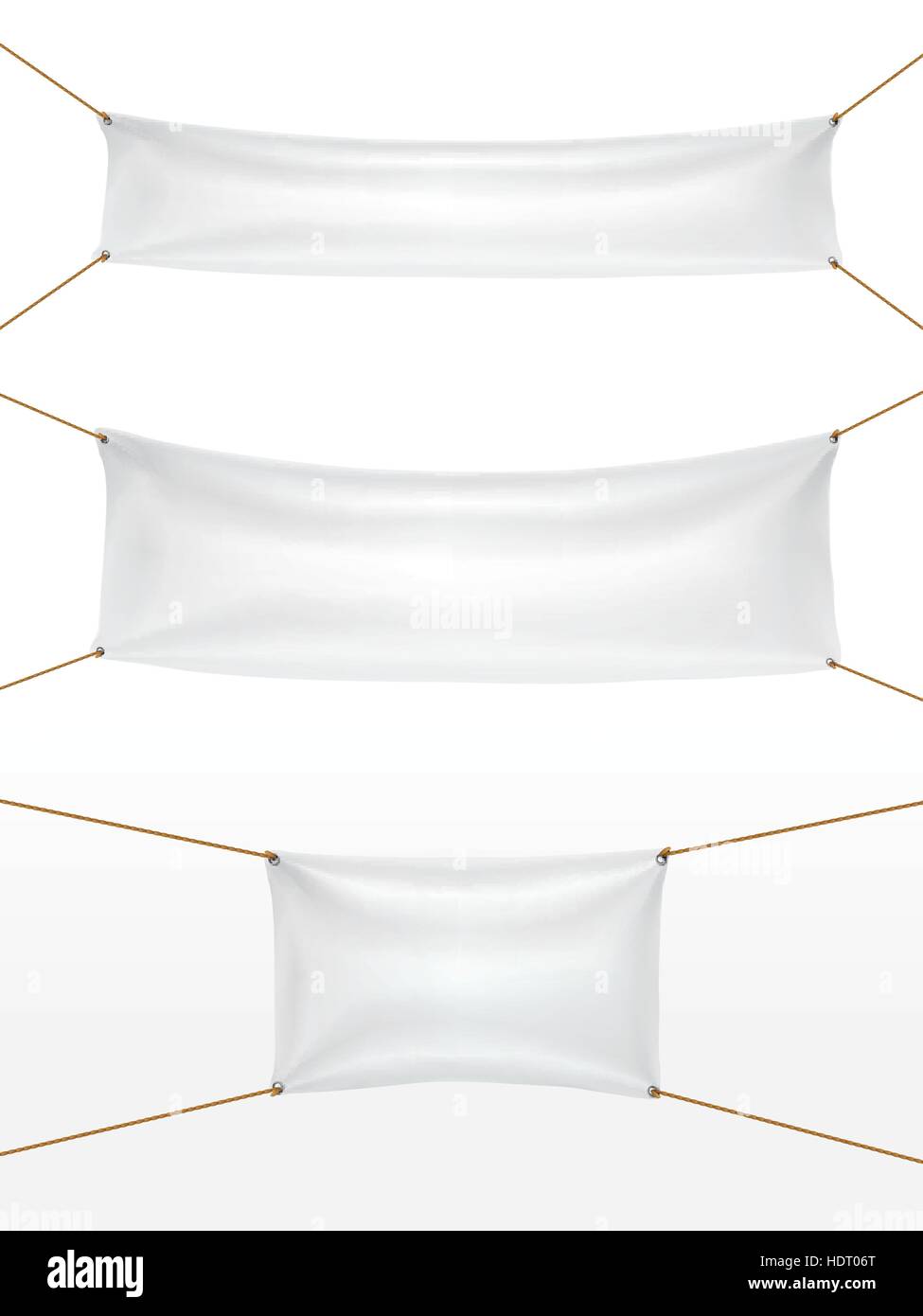 white textile banners set isolated on white Stock Vector Image & Art ...