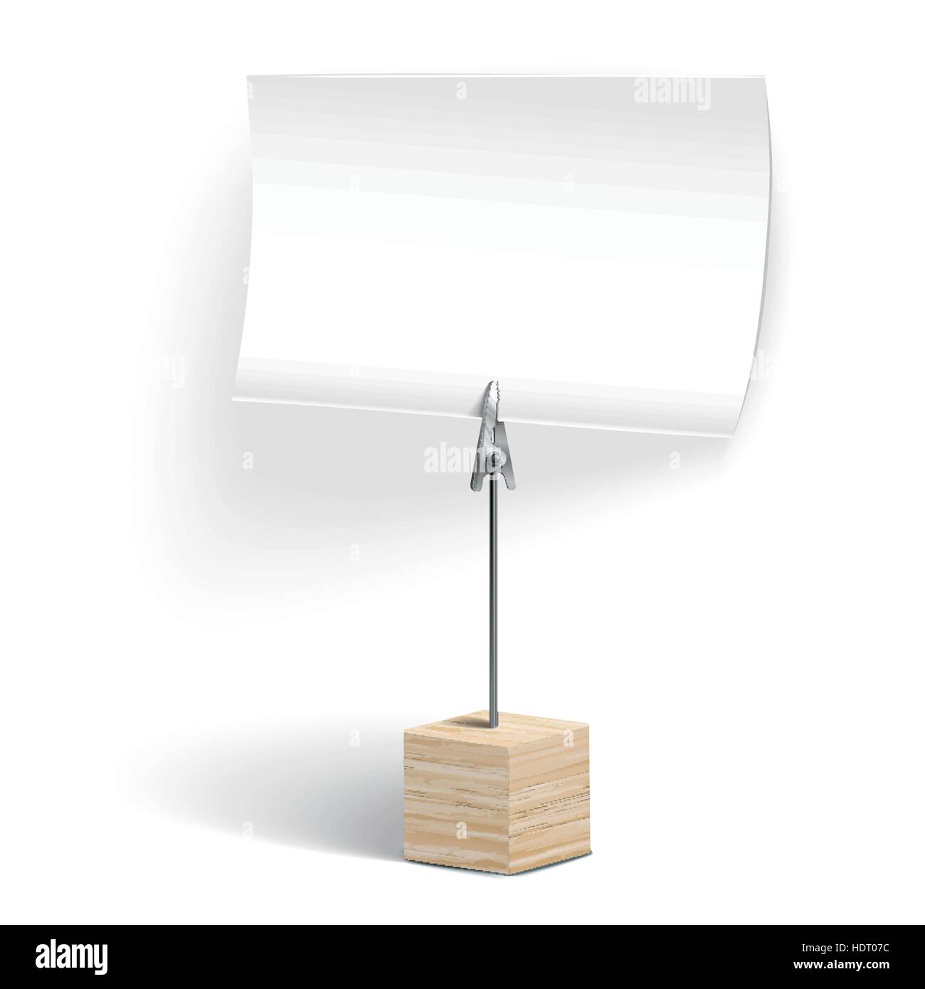 wooden card holder isolated on white background Stock Vector Image ...