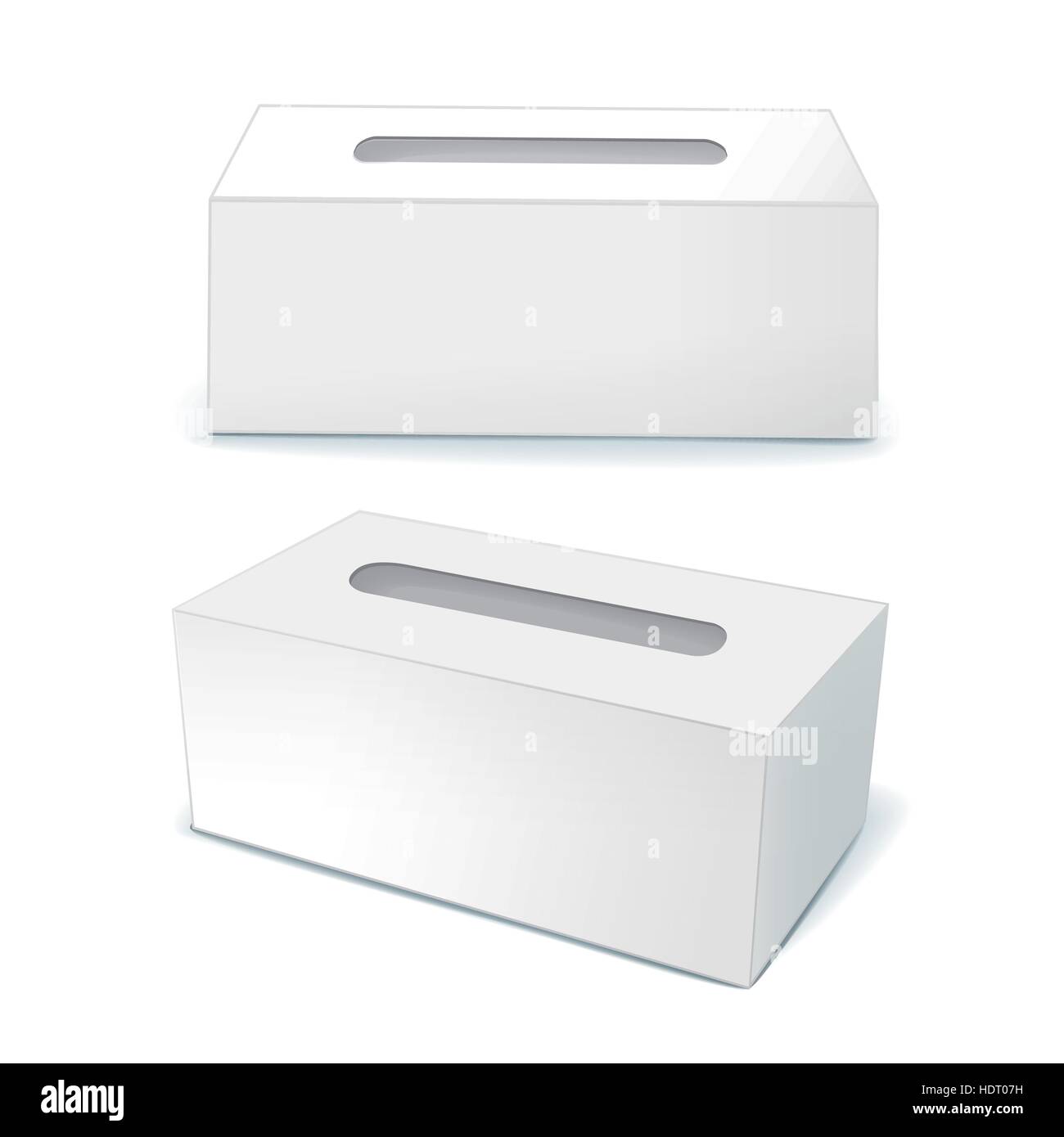 blank tissue boxes isolated on white background Stock Vector Image ...
