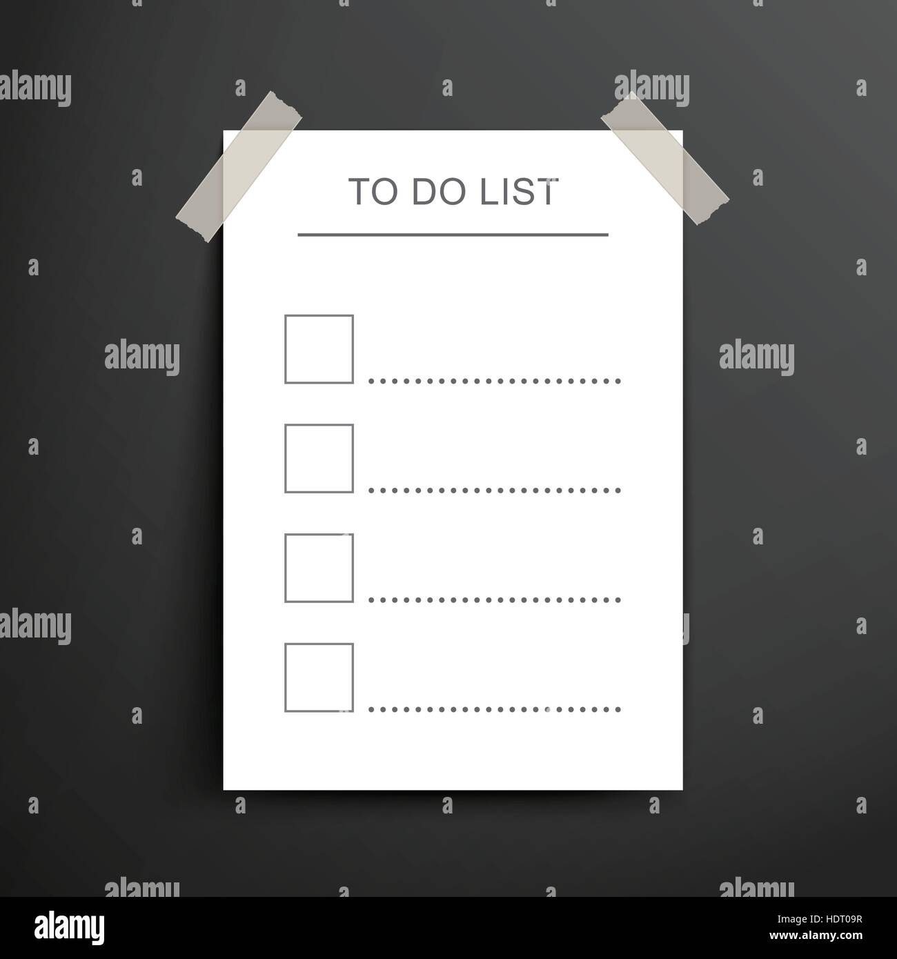Black writing list Stock Vector Images - Alamy