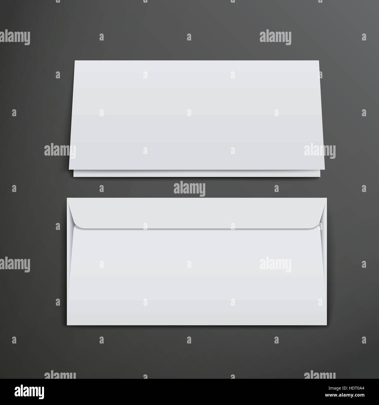 blank envelopes template isolated over black background Stock Vector ...