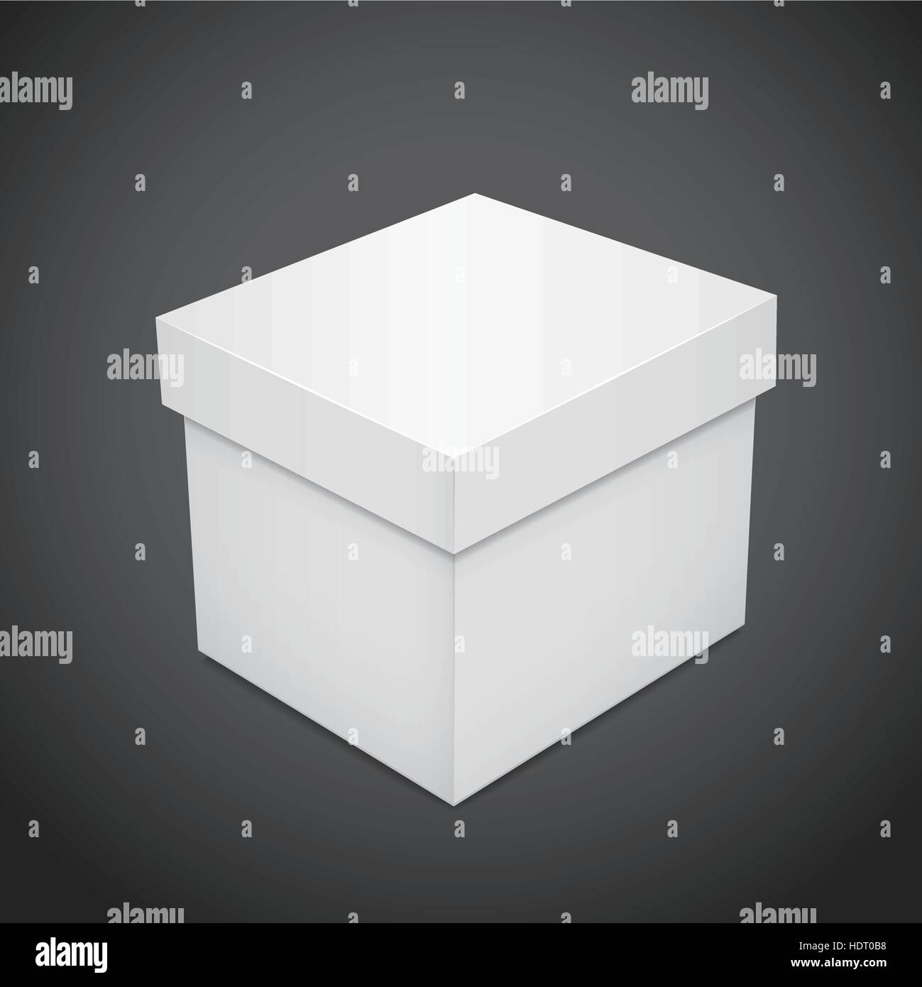 blank paper box isolated on black background Stock Vector Image & Art ...