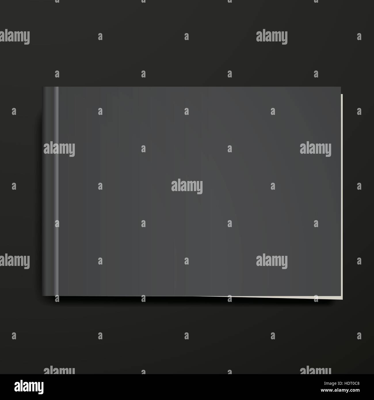 blank book cover isolated over black background Stock Vector Image ...