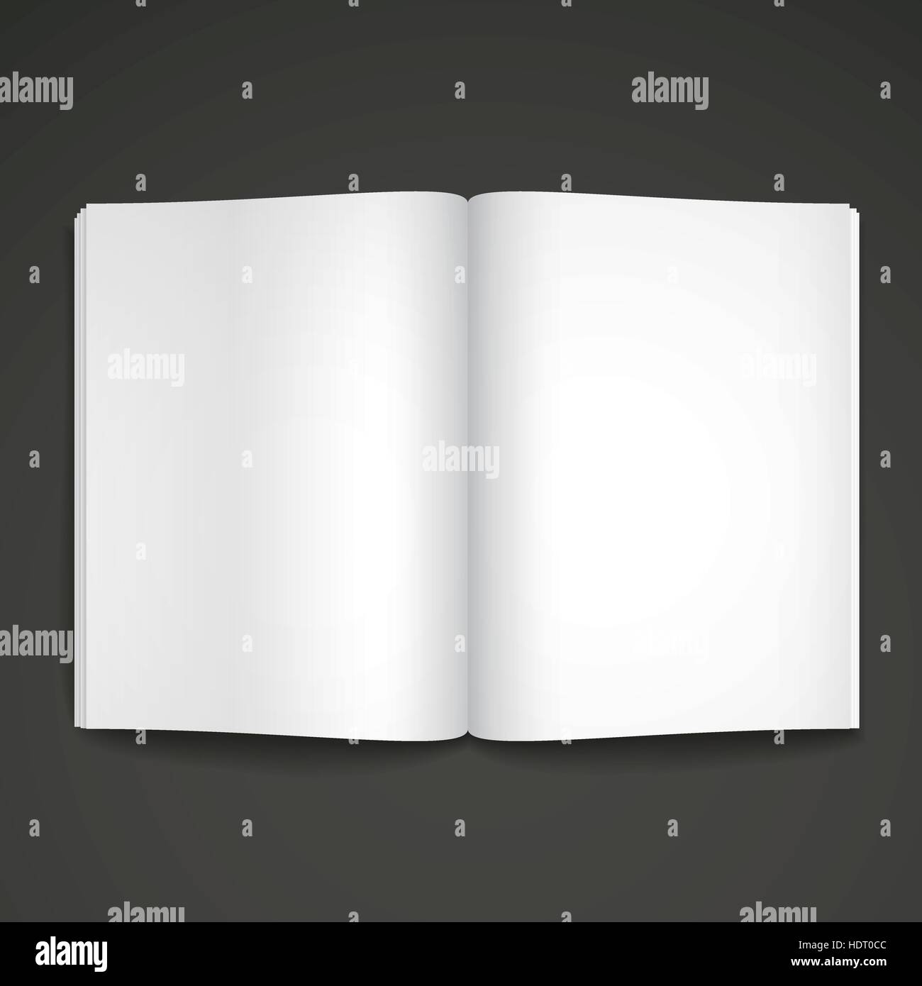 blank open book isolated over black background Stock Vector Image & Art ...