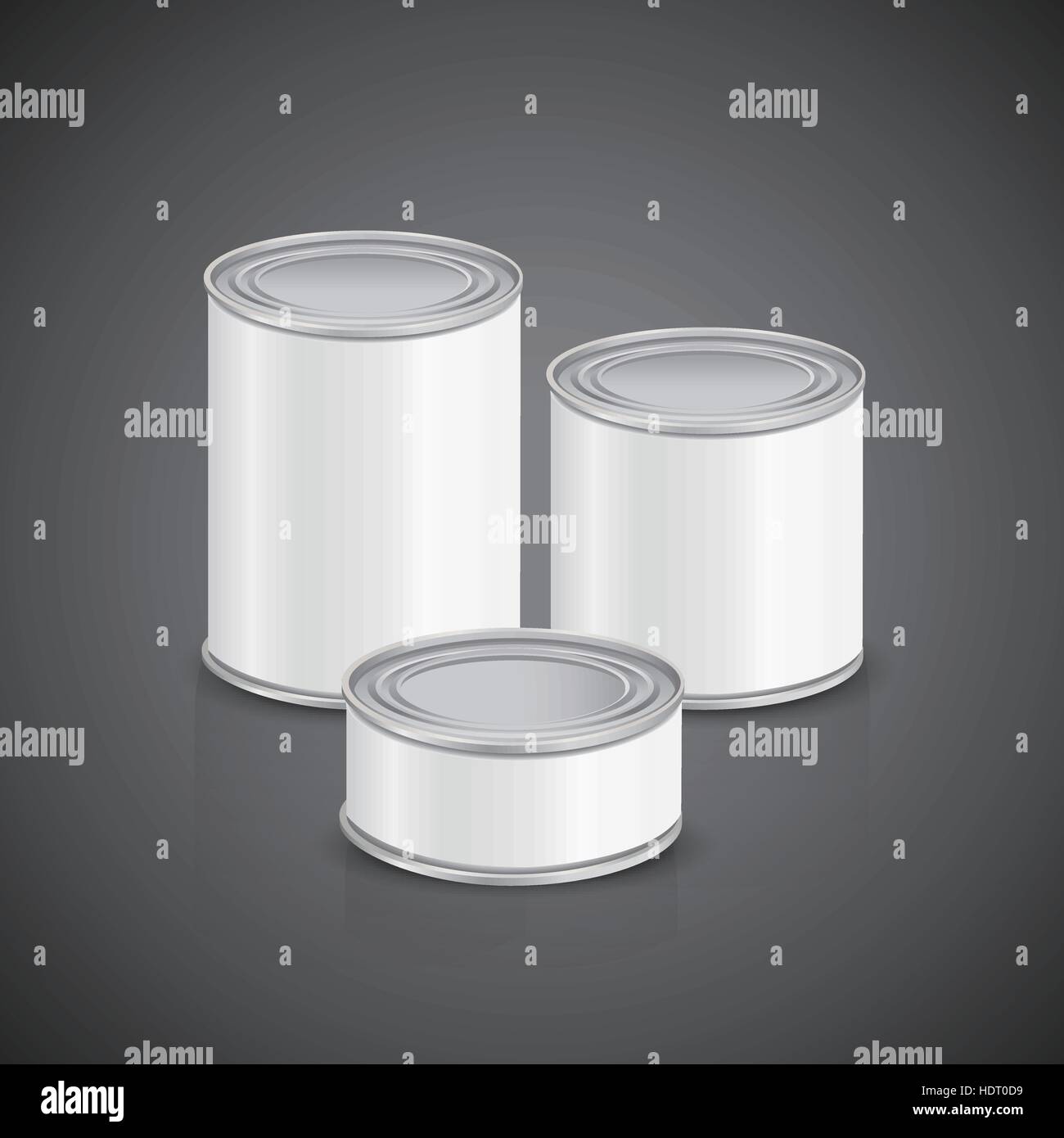 Empty metal cans Stock Vector Images - Alamy