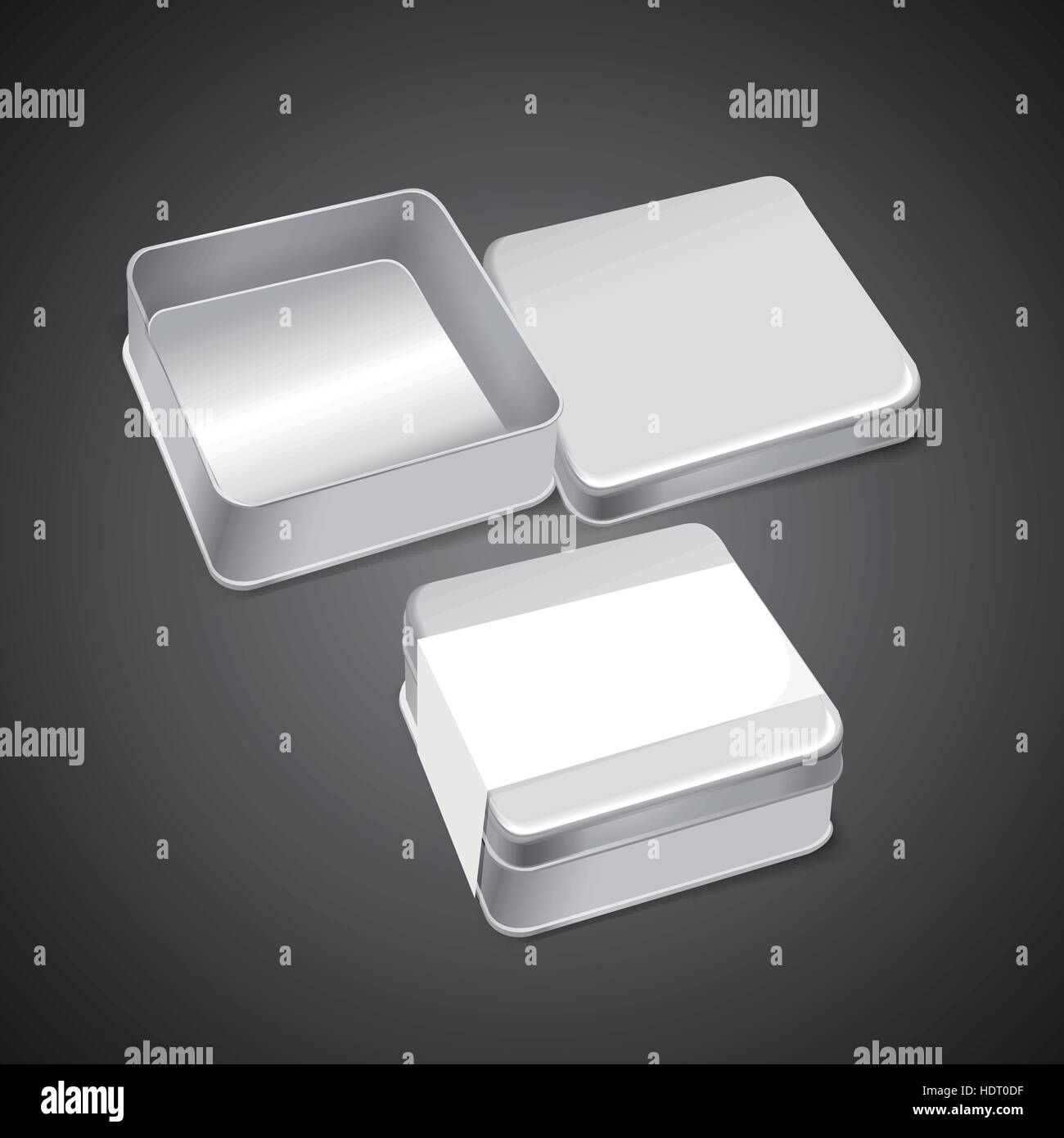 Gift box on silver Stock Vector Images - Alamy