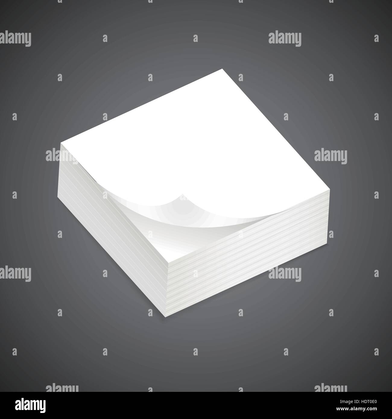 stack of blank sticky note over black background Stock Vector Image ...