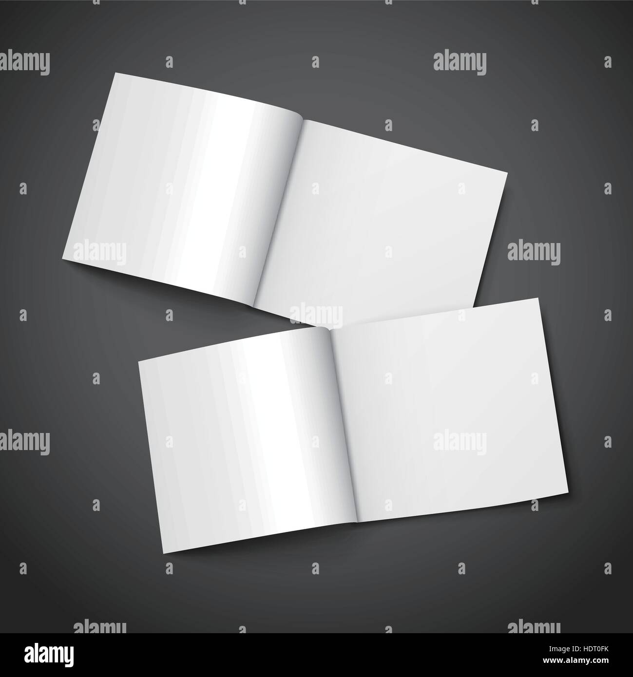 blank open books isolated over black background Stock Vector Image ...