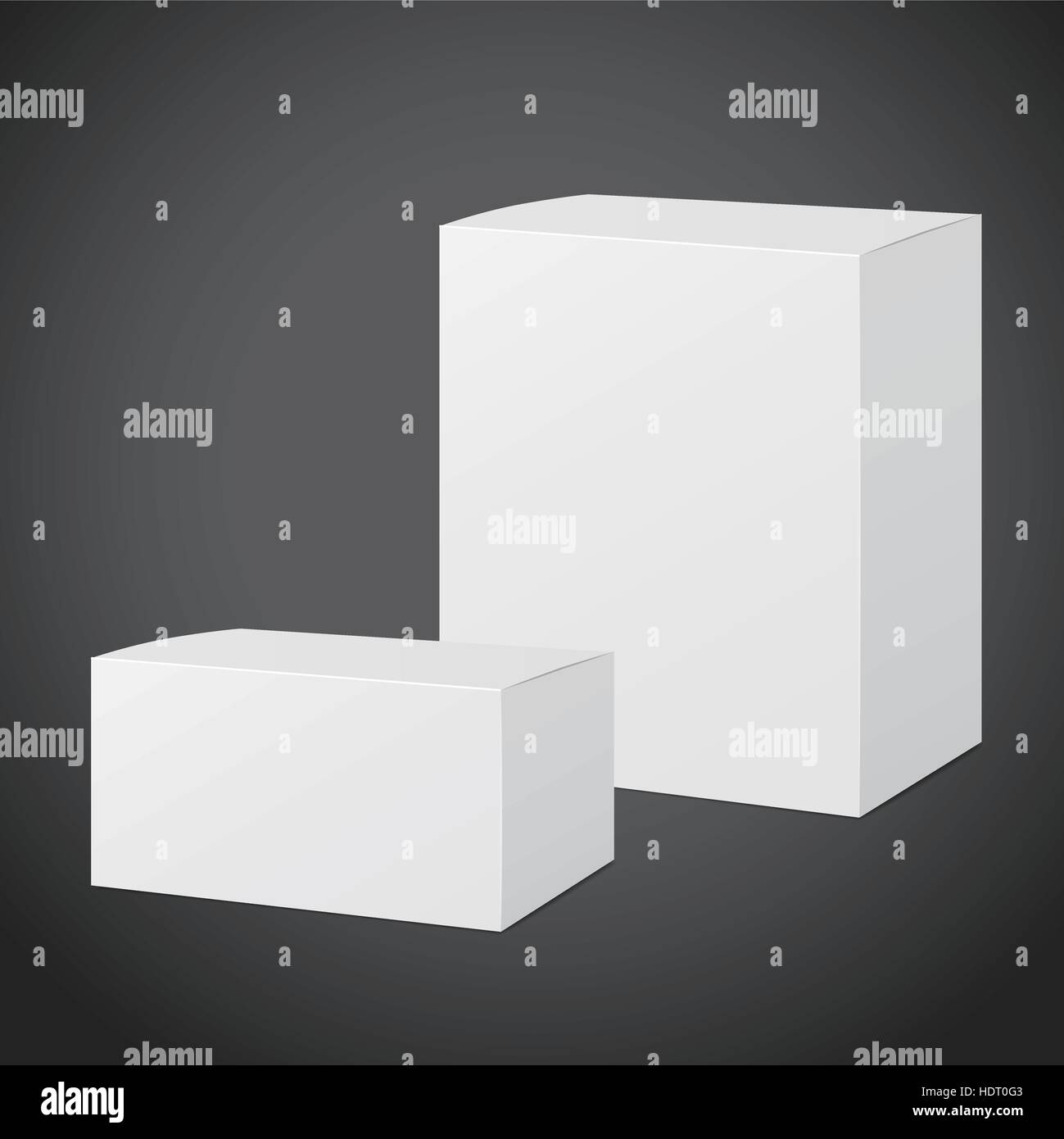 blank packing box set on black background Stock Vector Image & Art - Alamy
