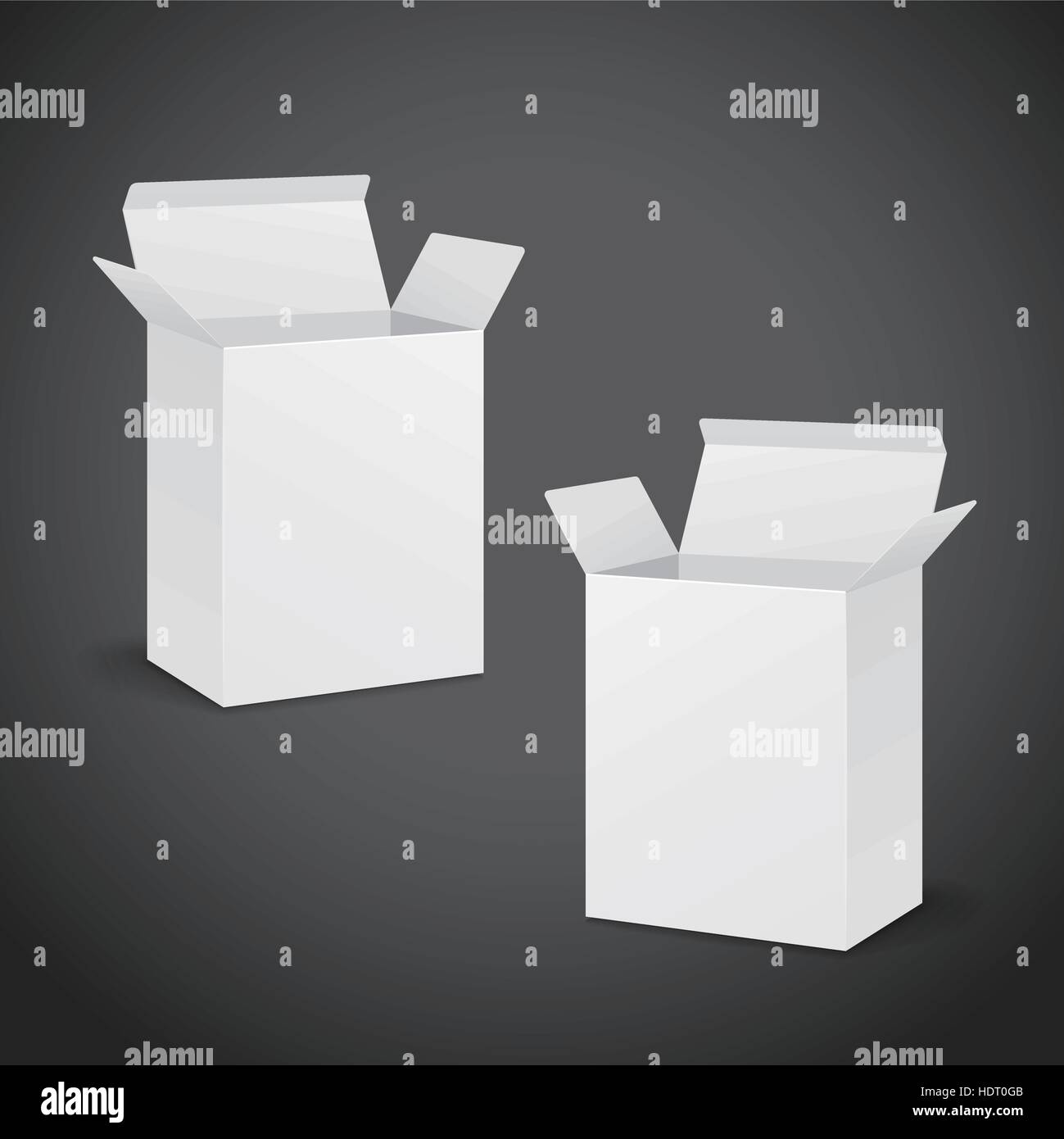 blank carton set isolated on black background Stock Vector Image & Art ...