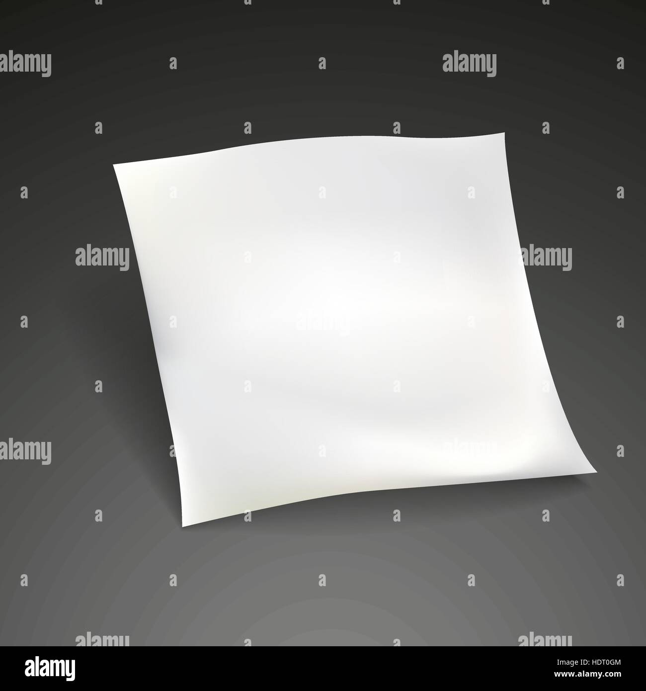 blank paper sheet template isolated on black background Stock Vector ...
