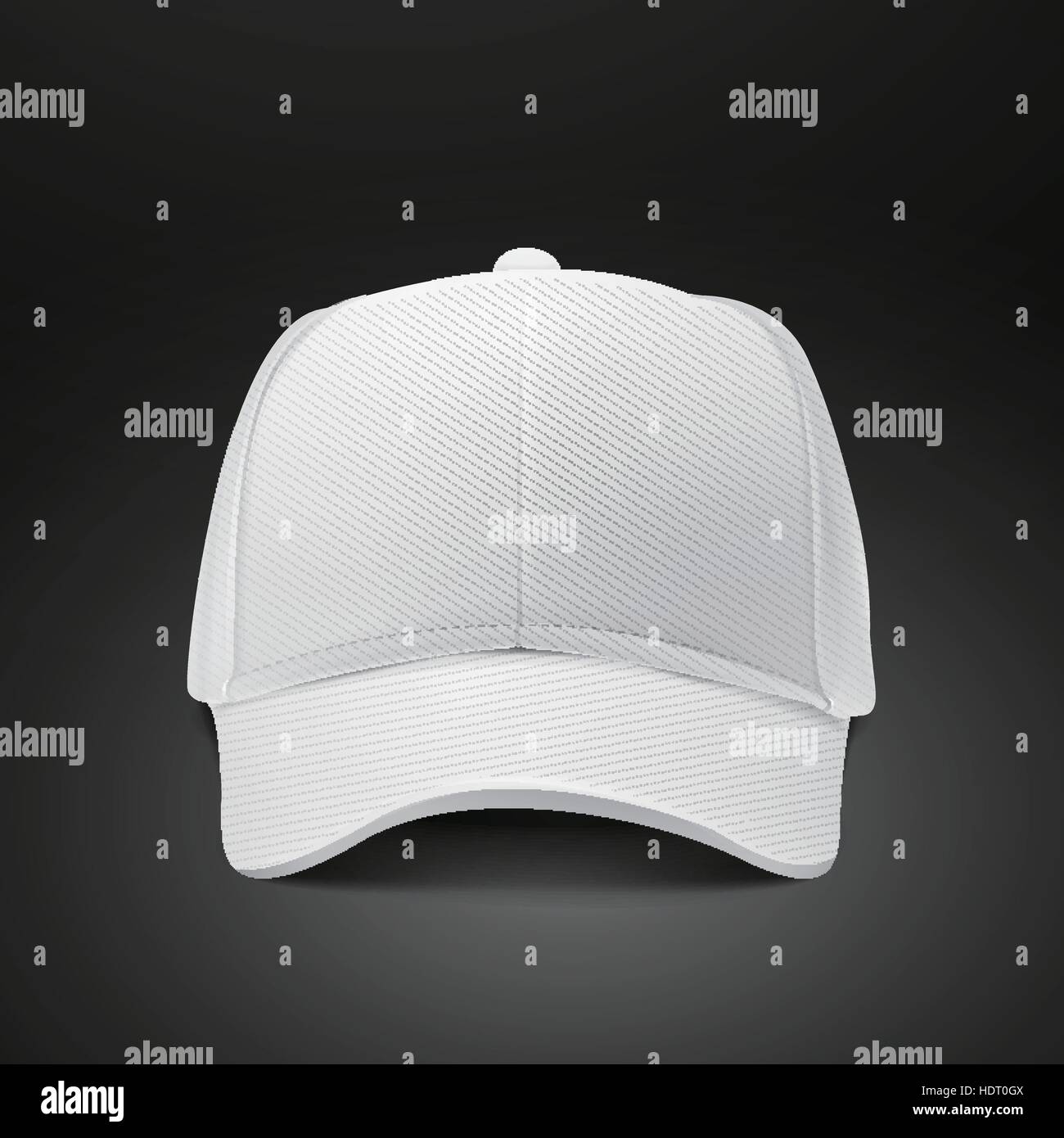 blank hat in white isolated on black background Stock Vector Image ...