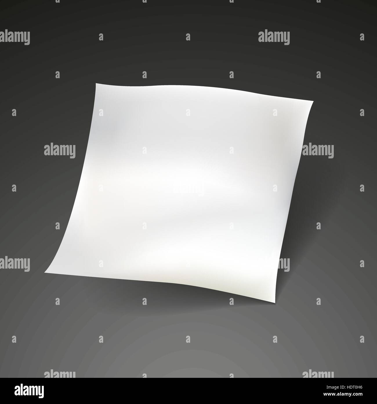 blank paper sheet template isolated on black background Stock Vector ...