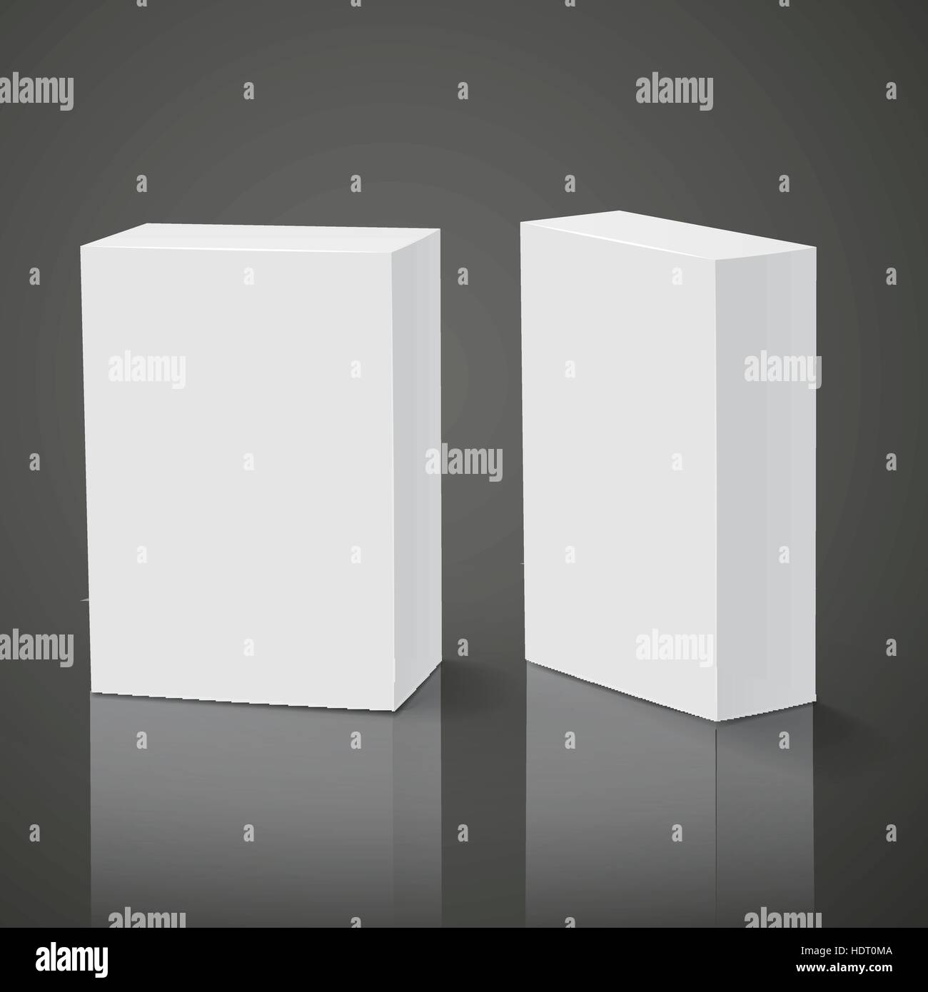 blank packing boxes isolated over black background Stock Vector Image ...