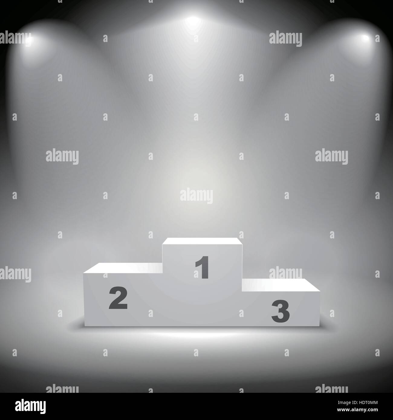 illuminated winners podium isolated on black background Stock Vector ...