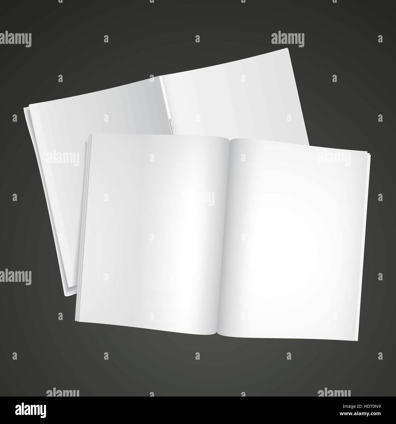 blank open book isolated over black background Stock Vector Image & Art ...