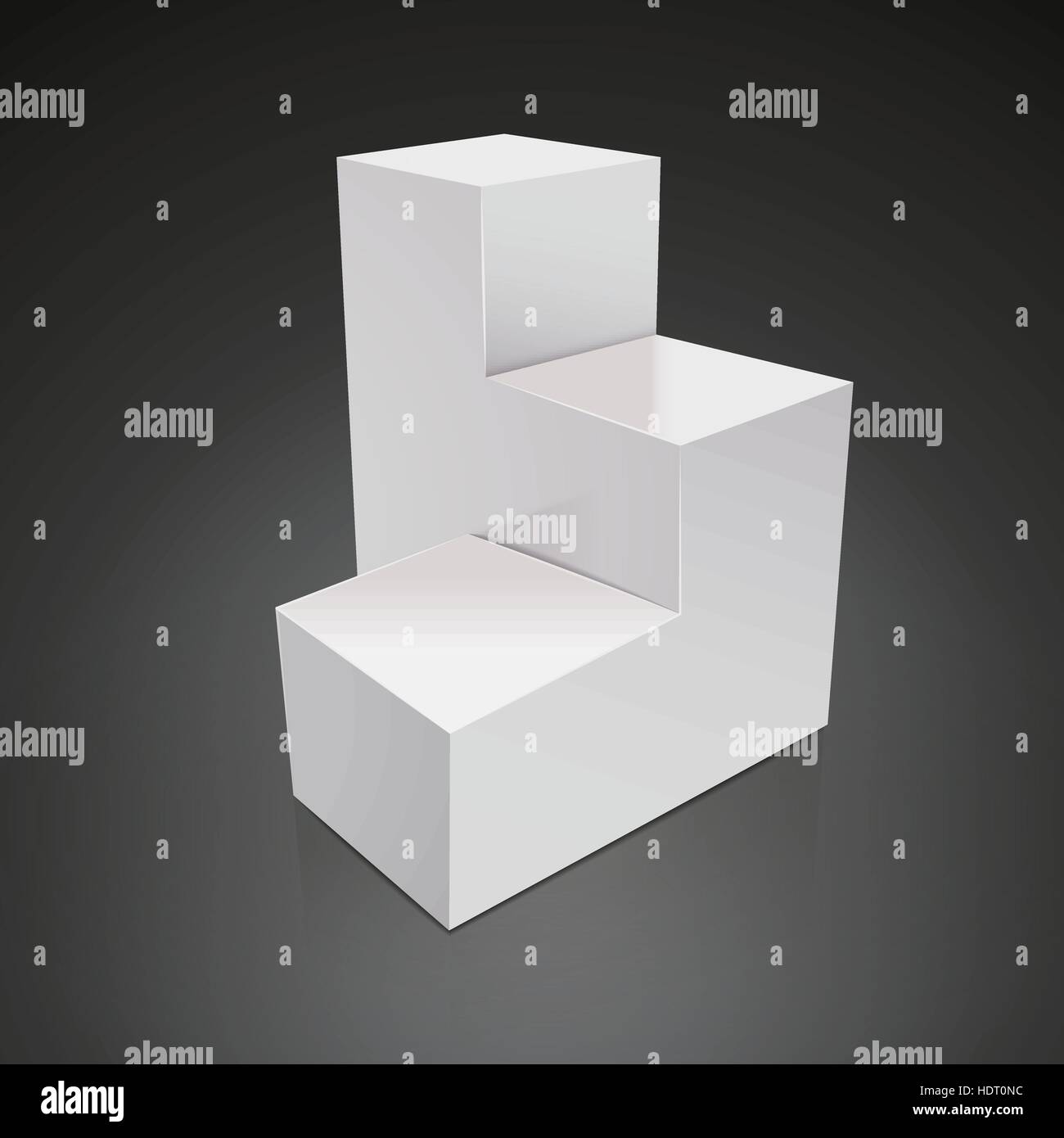 blank square stage isolated over black background Stock Vector Image ...
