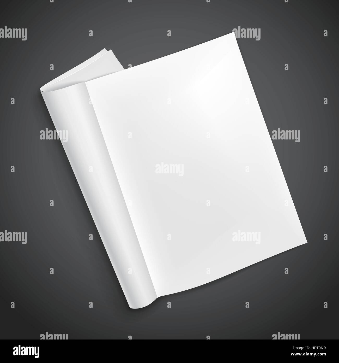 blank open book isolated over black background Stock Vector Image & Art ...