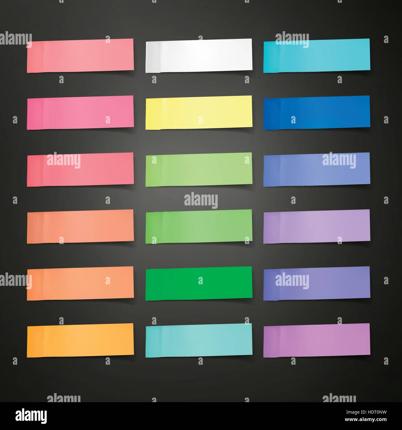blank colorful sticky notes set over black background Stock Vector ...