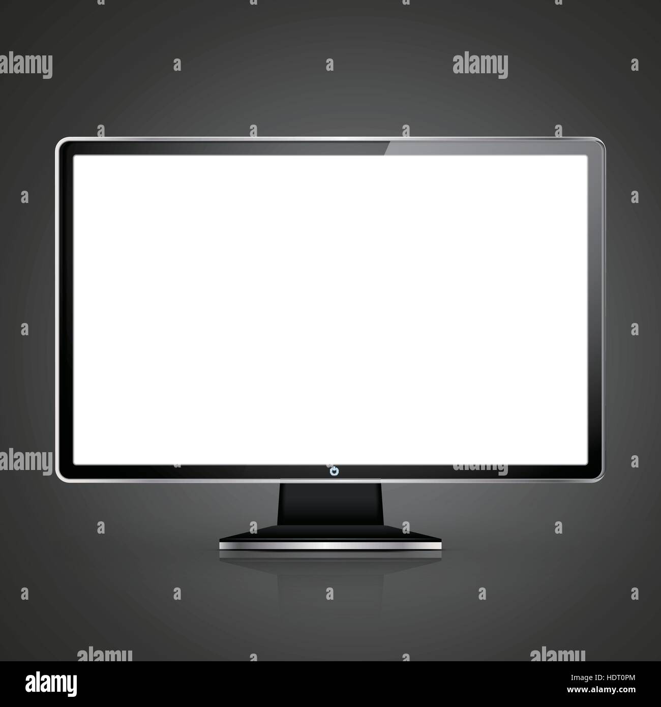 flat screen TV isolated on black background Stock Vector Image & Art ...