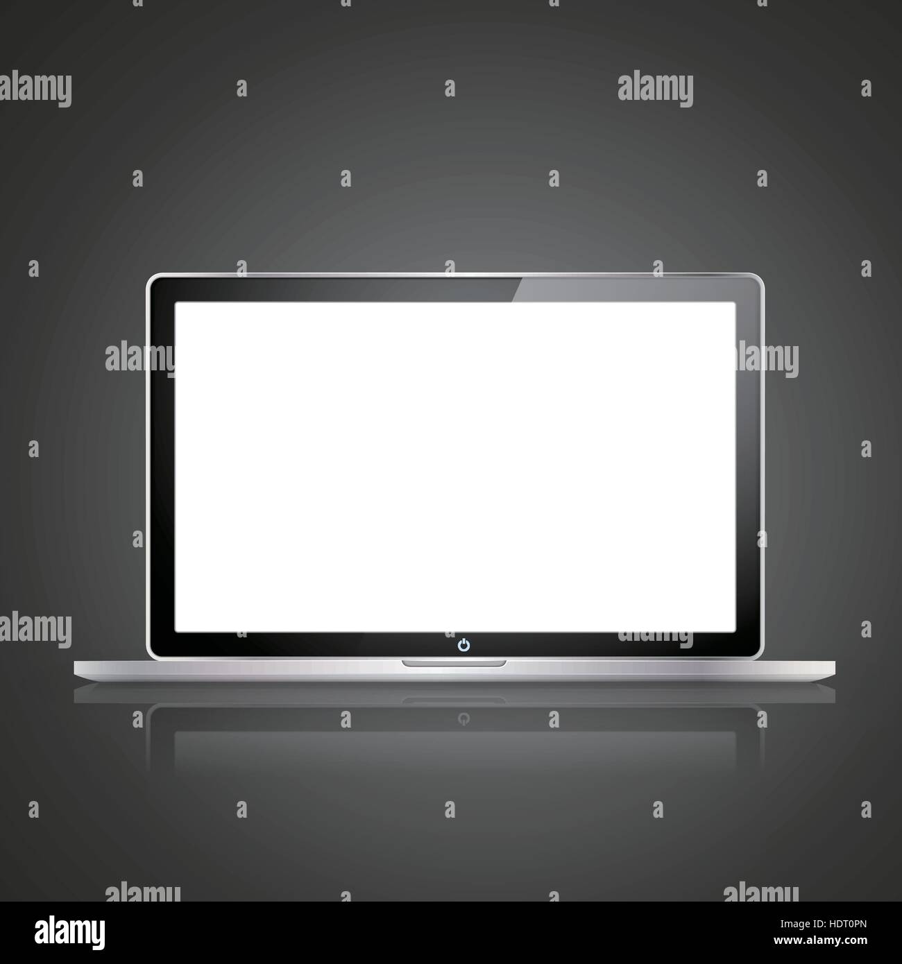 modern glossy laptop isolated on black background Stock Vector Image ...