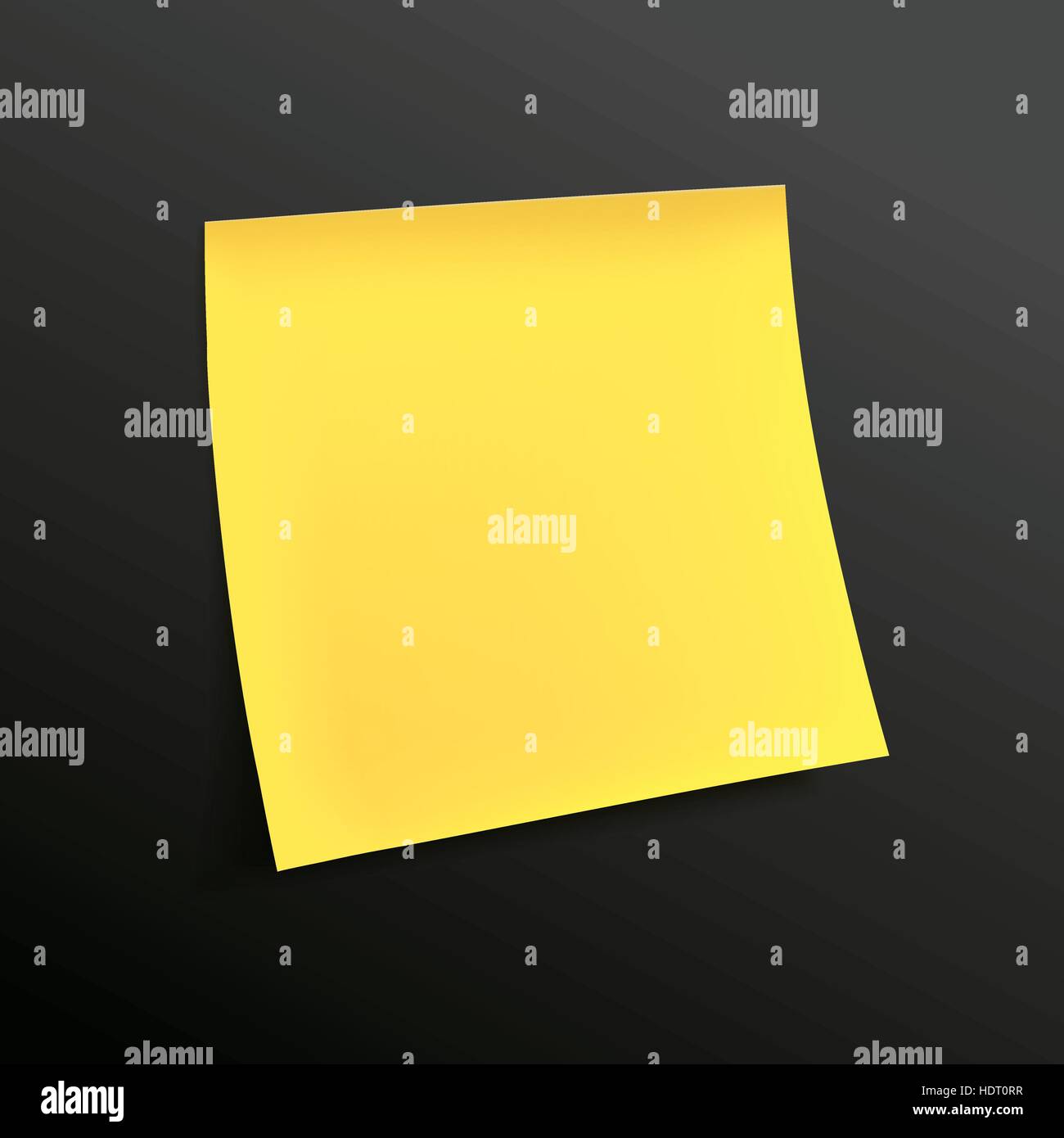 yellow note paper isolated on black background Stock Vector Image & Art ...