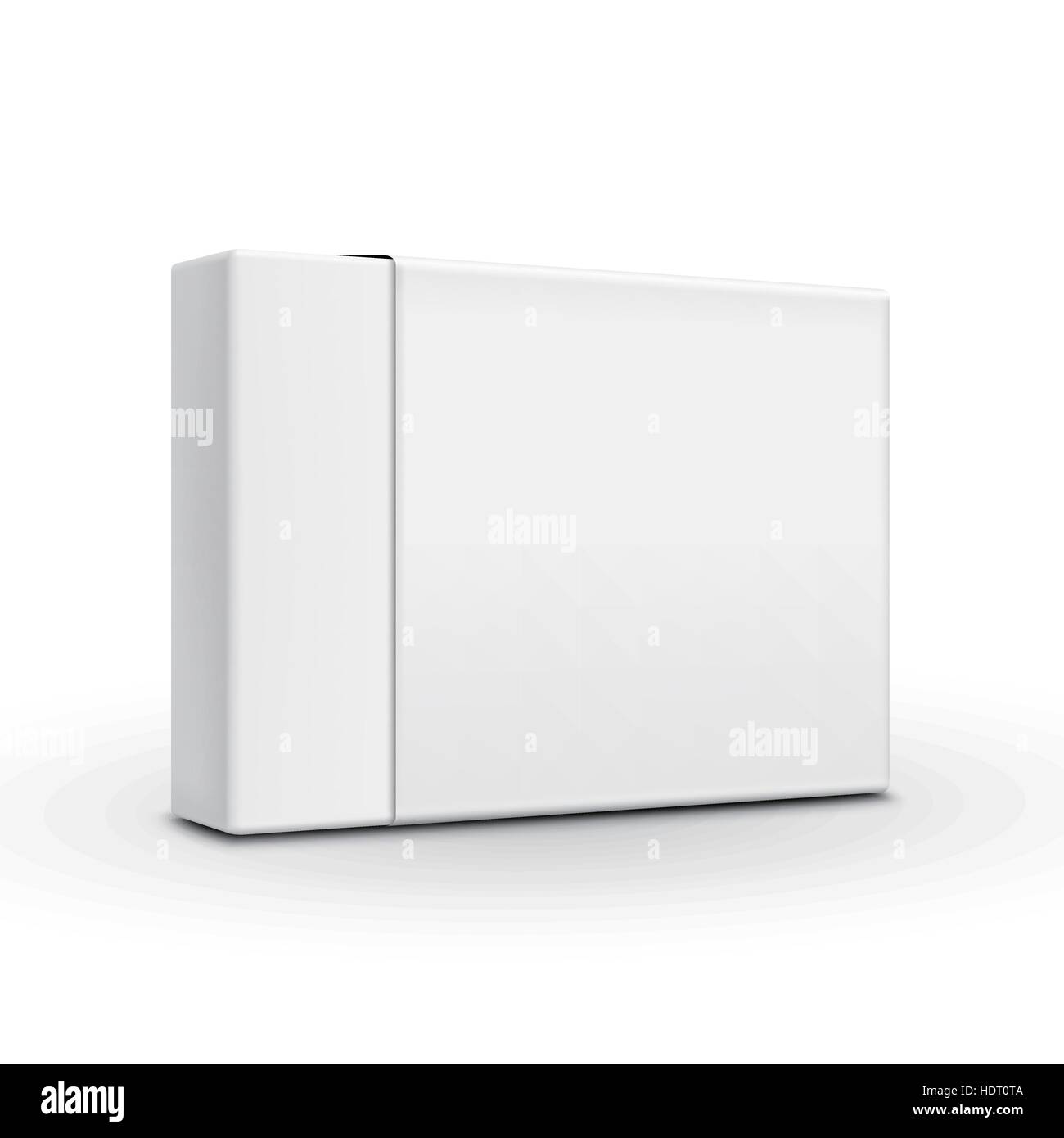 blank paper box template isolated on white background Stock Vector ...