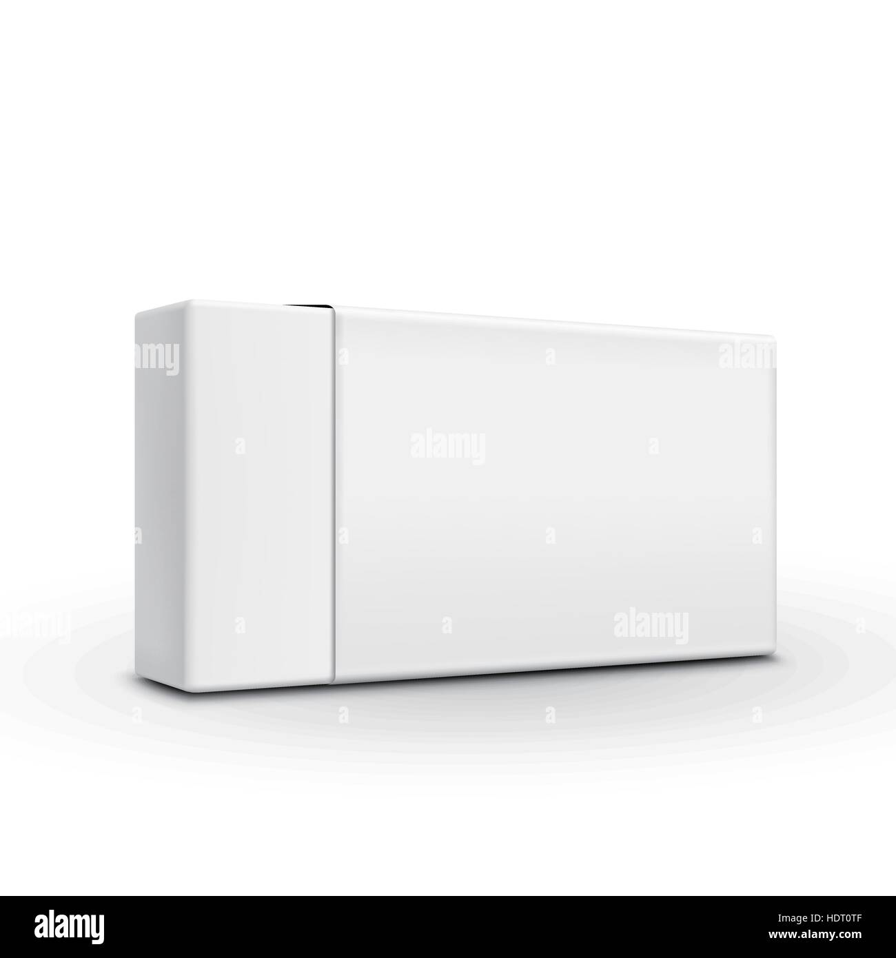 blank paper box template isolated on white background Stock Vector ...