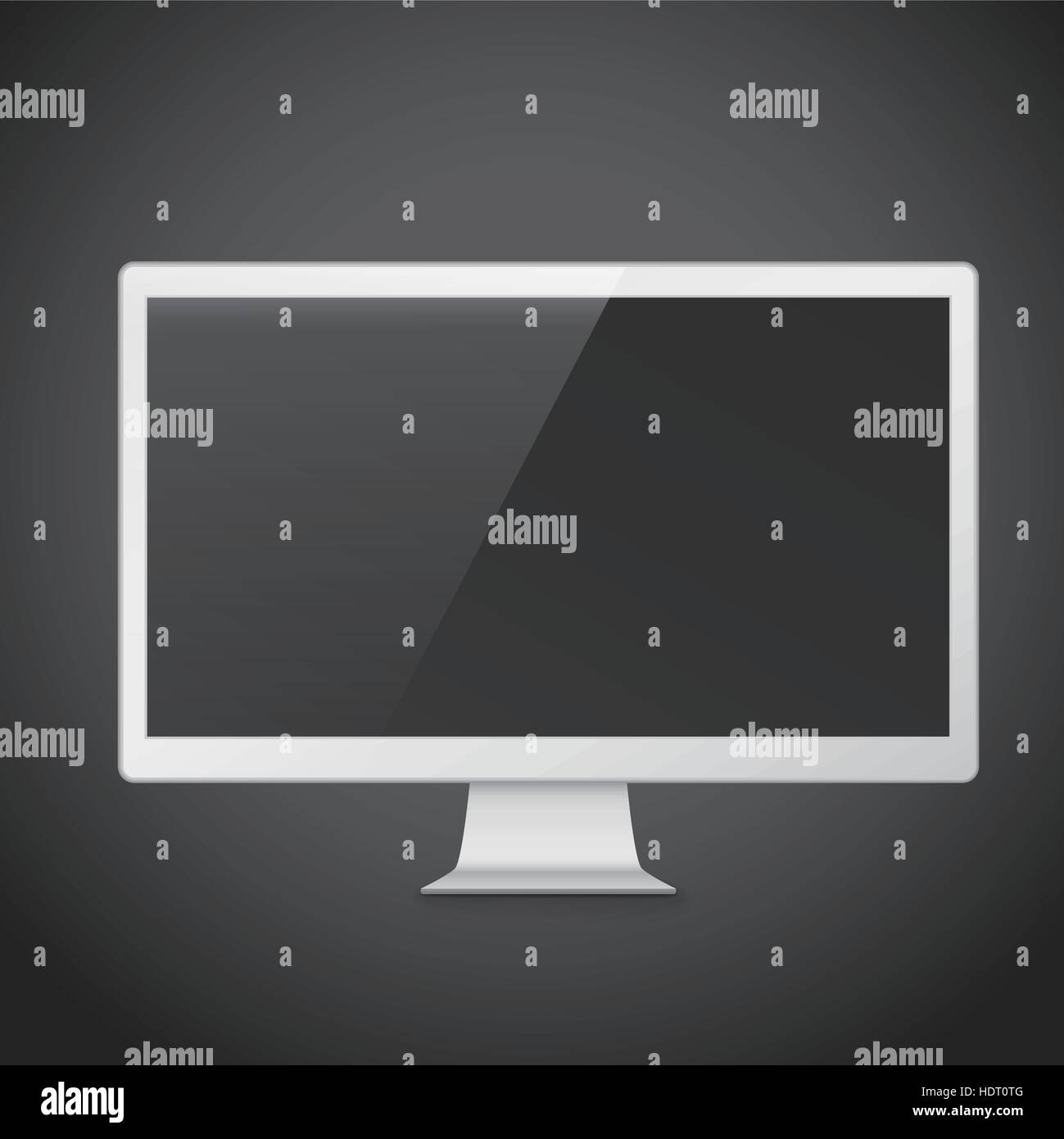 flat screen TV isolated on black background Stock Vector Image & Art ...