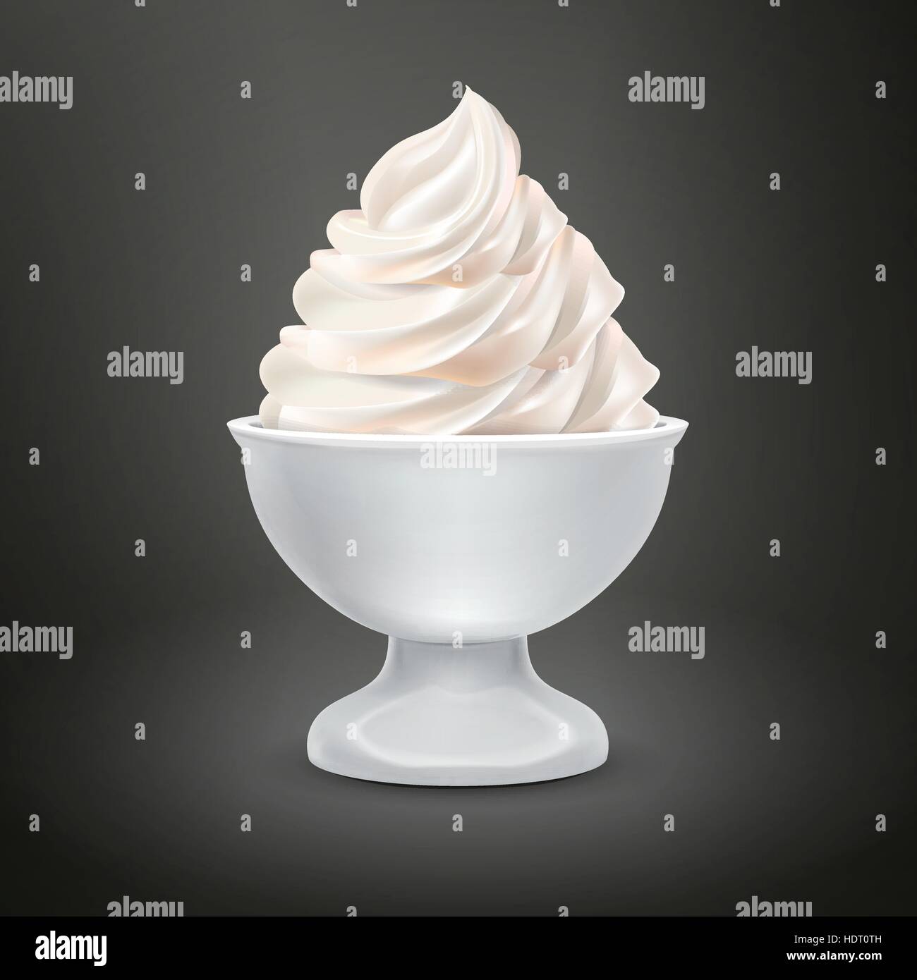 Empty ice cream bowl Stock Vector Images - Alamy