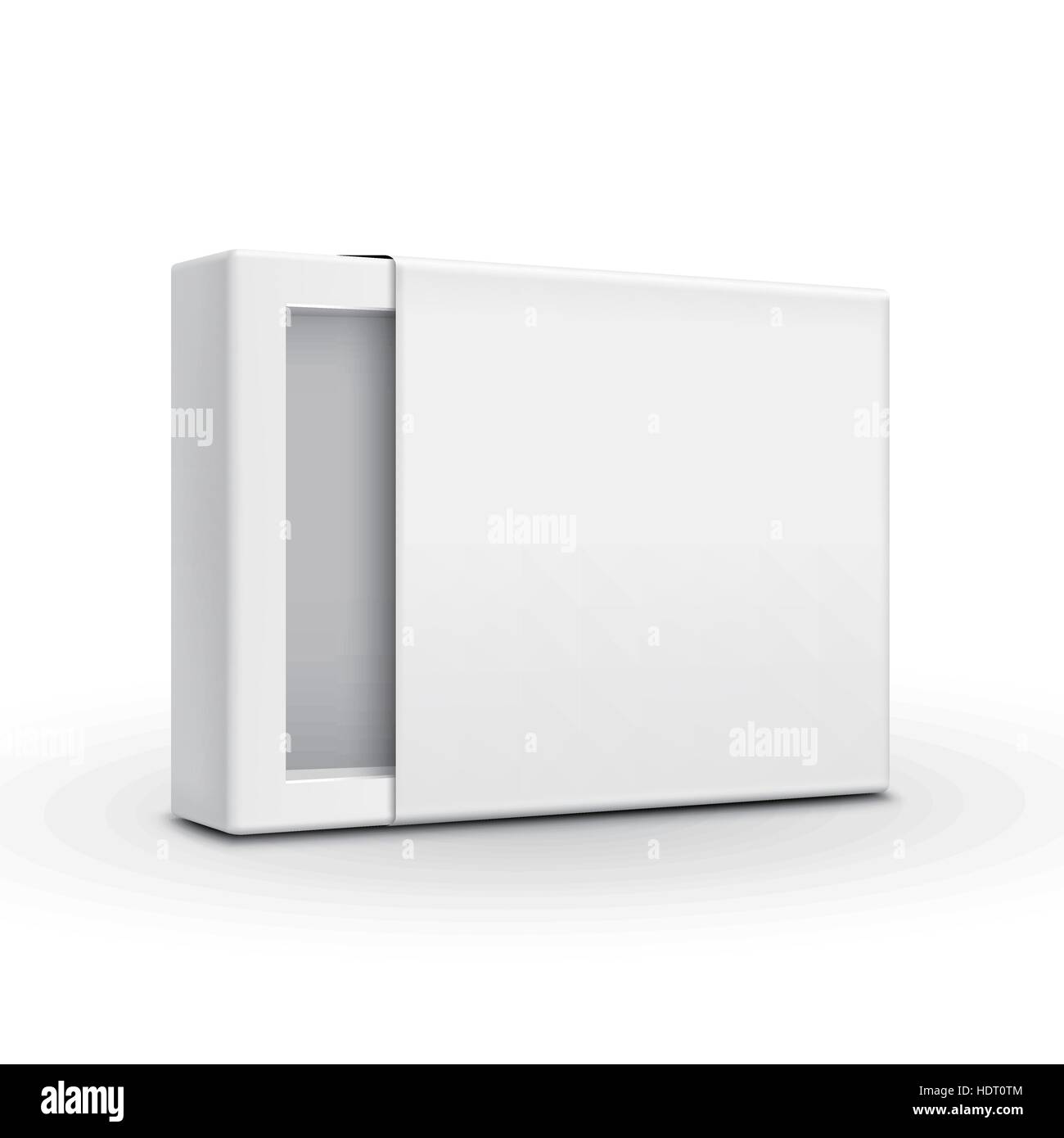 blank paper box template isolated on white background Stock Vector ...