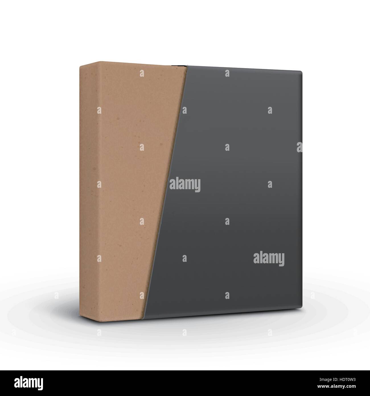 blank paper box template isolated on white background Stock Vector ...