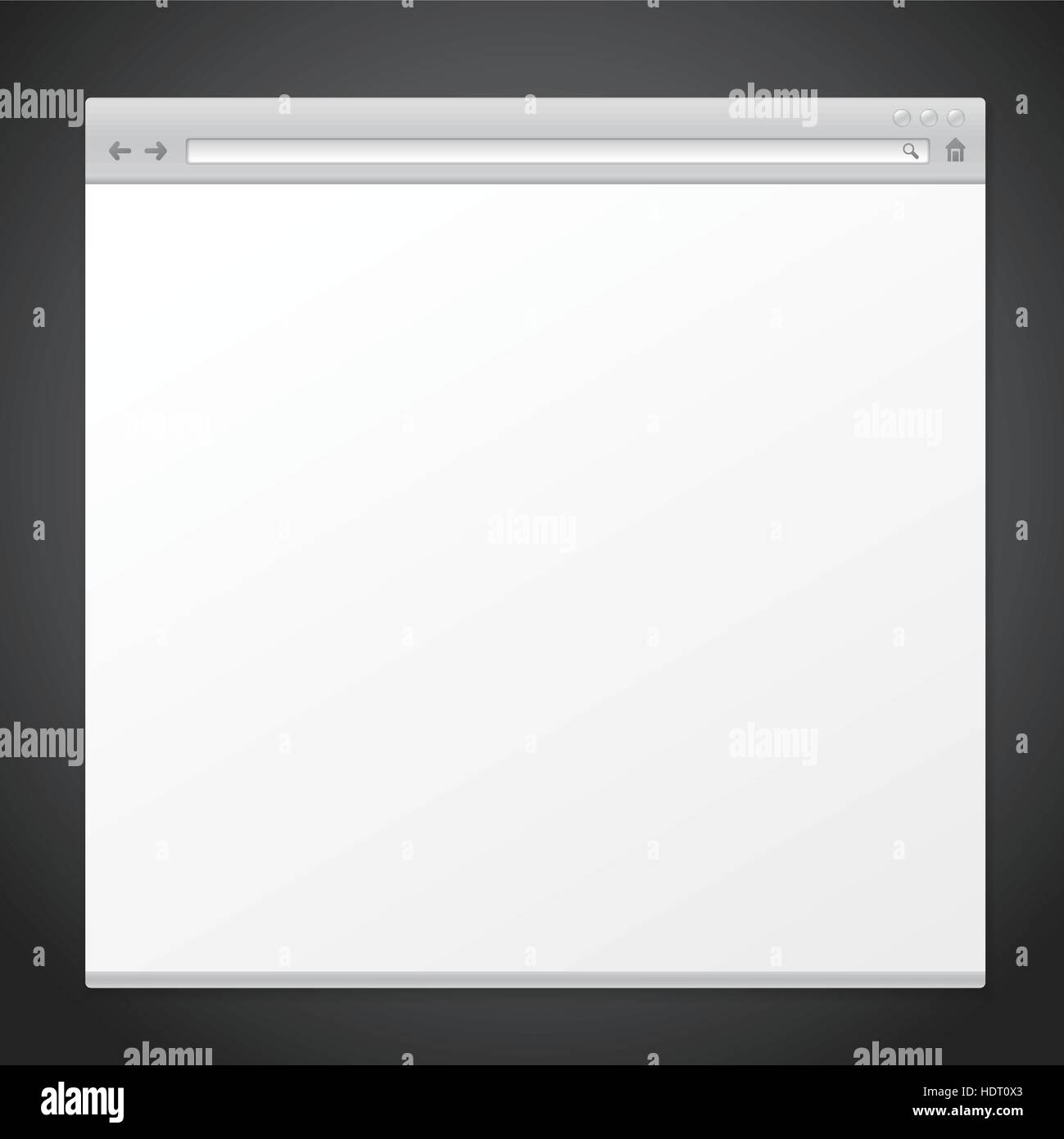 blank web page isolated on black background Stock Vector Image & Art ...
