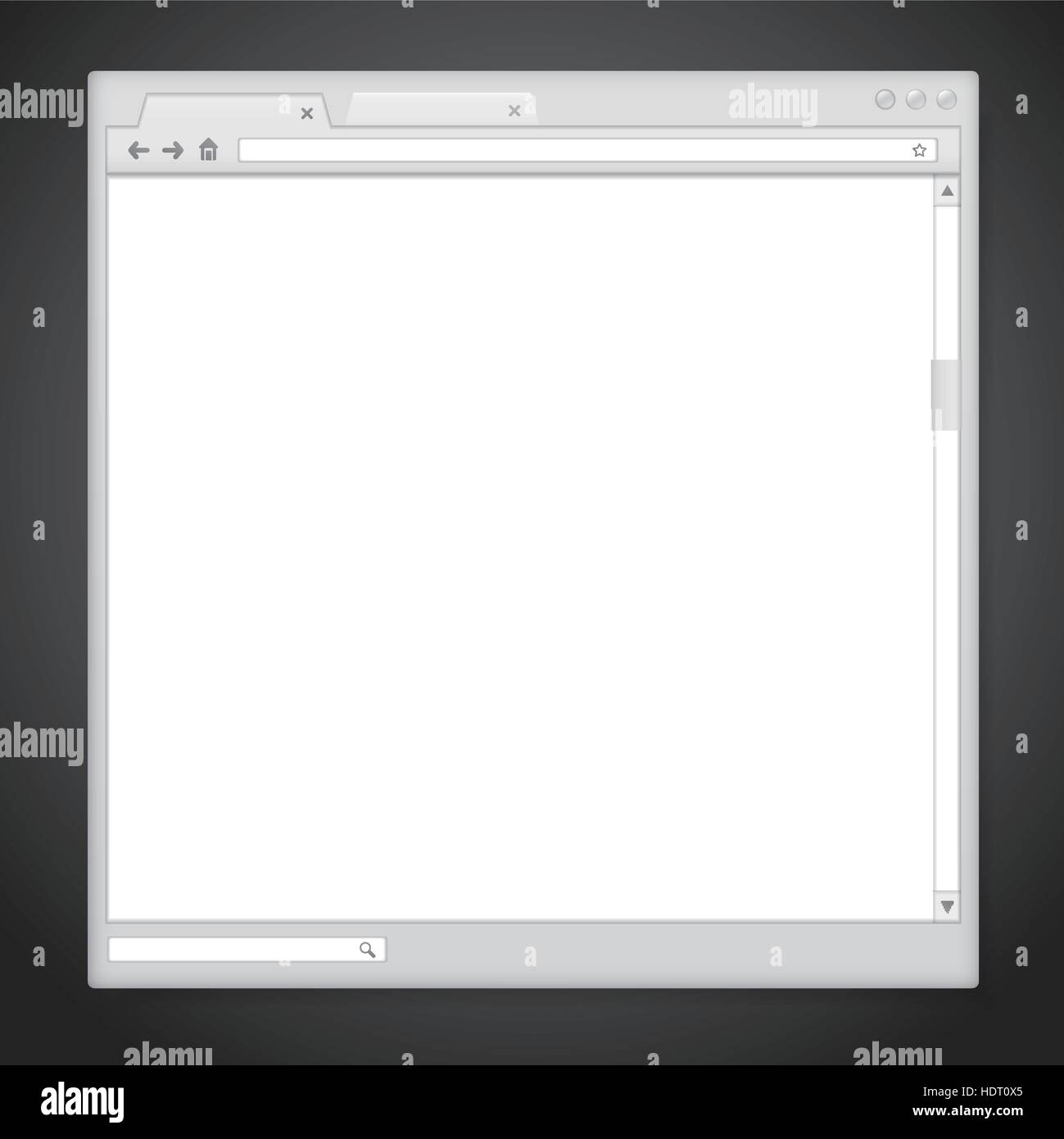 blank web page isolated on black background Stock Vector Image & Art ...