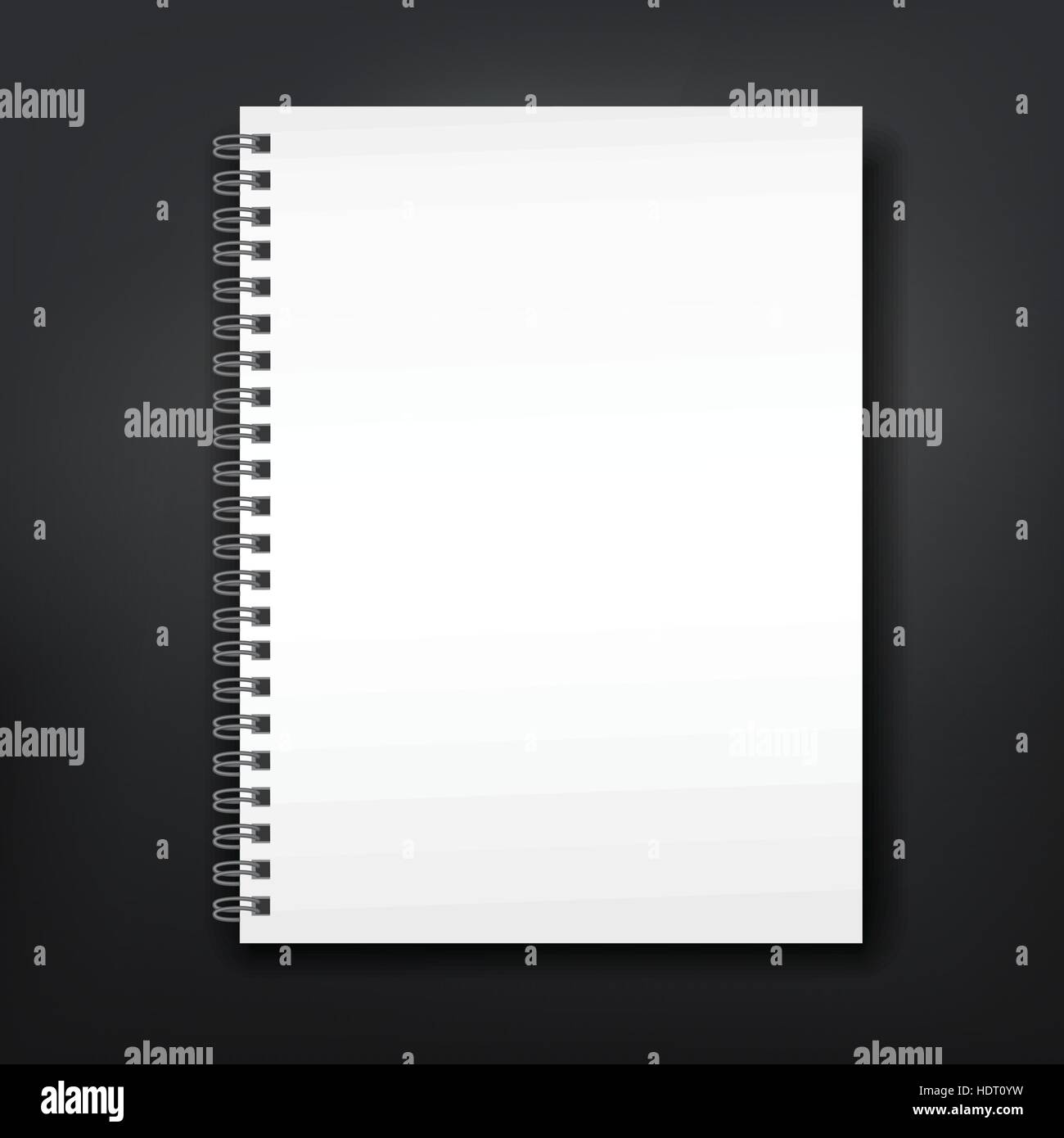 blank note book isolated on black background Stock Vector Image & Art ...