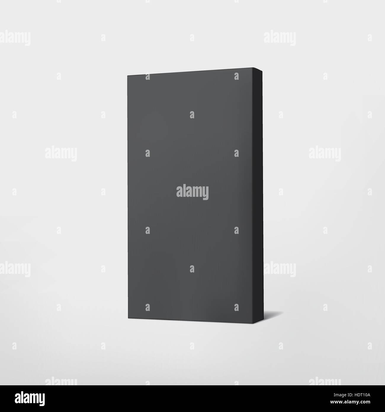 package black cardboard box isolated on white background Stock Vector ...