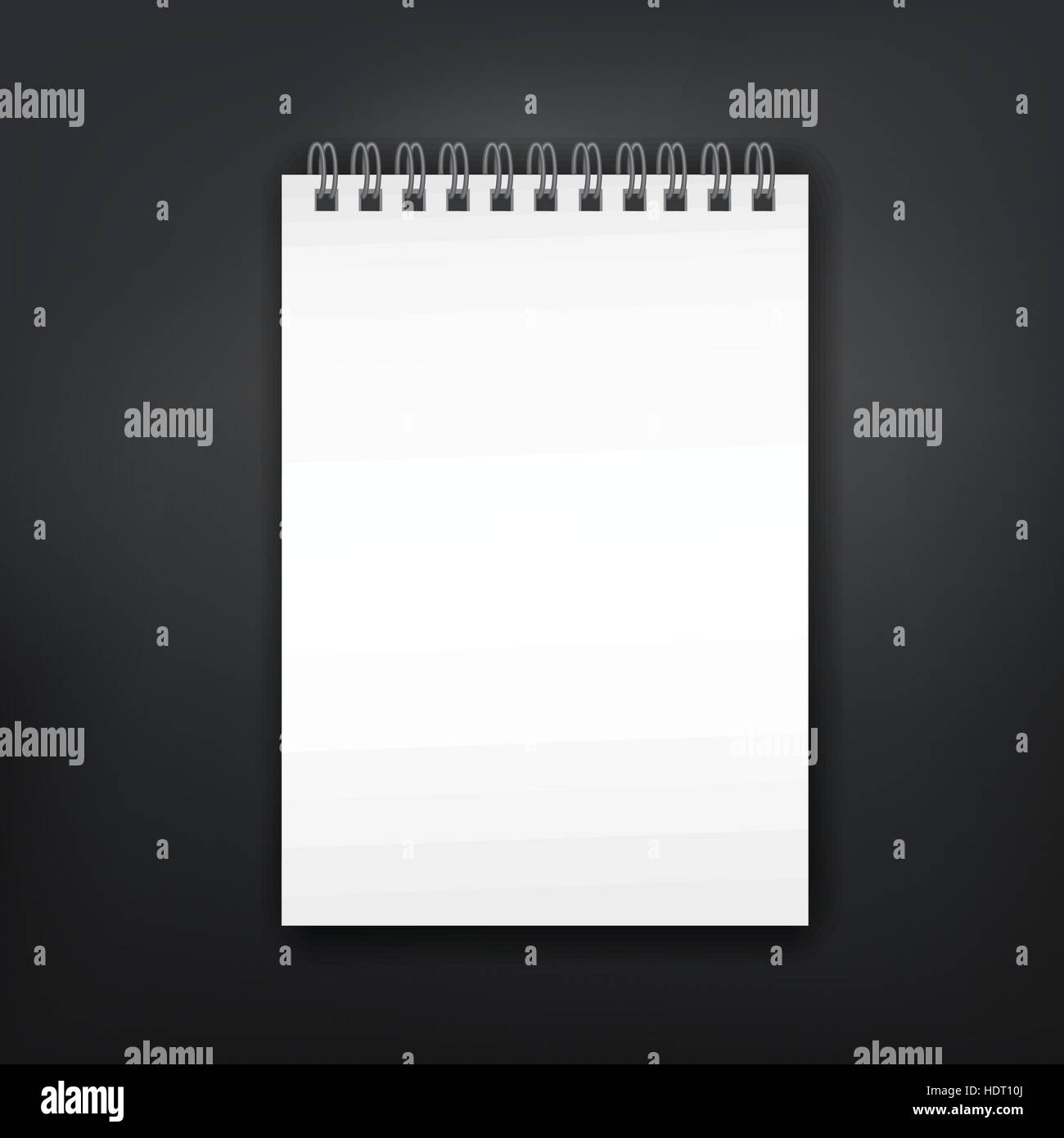 blank note book isolated on black background Stock Vector Image & Art ...