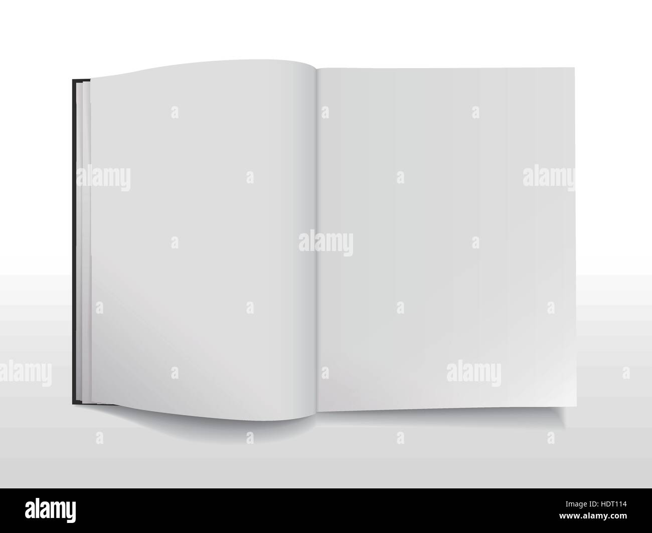 blank open book isolated on white background Stock Vector Image & Art ...