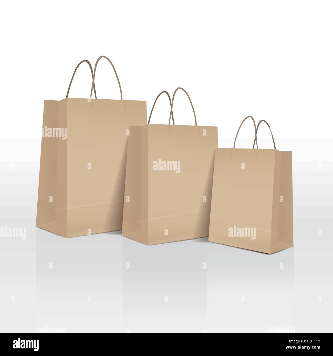 brown paper bags set isolated on white background Stock Vector Image ...