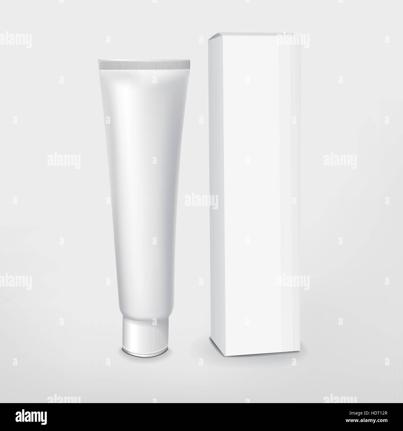 blank tube and packaging set isolated on white background Stock Vector ...