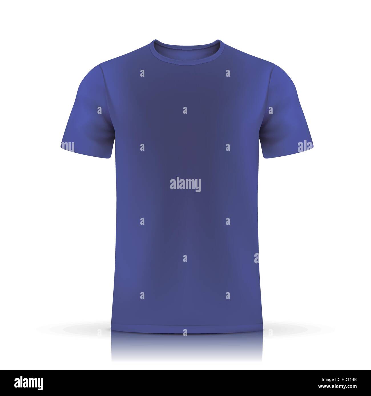 blue T-shirt template isolated on white background Stock Vector Image ...