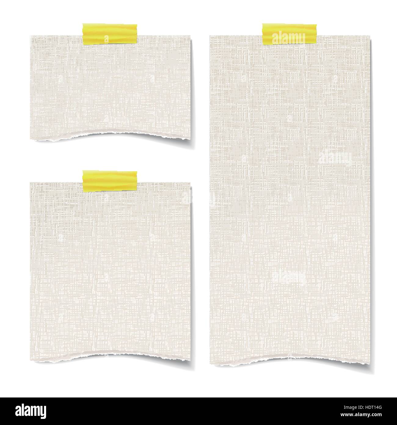 paper texture notes sticked on the white wall Stock Vector Image & Art ...