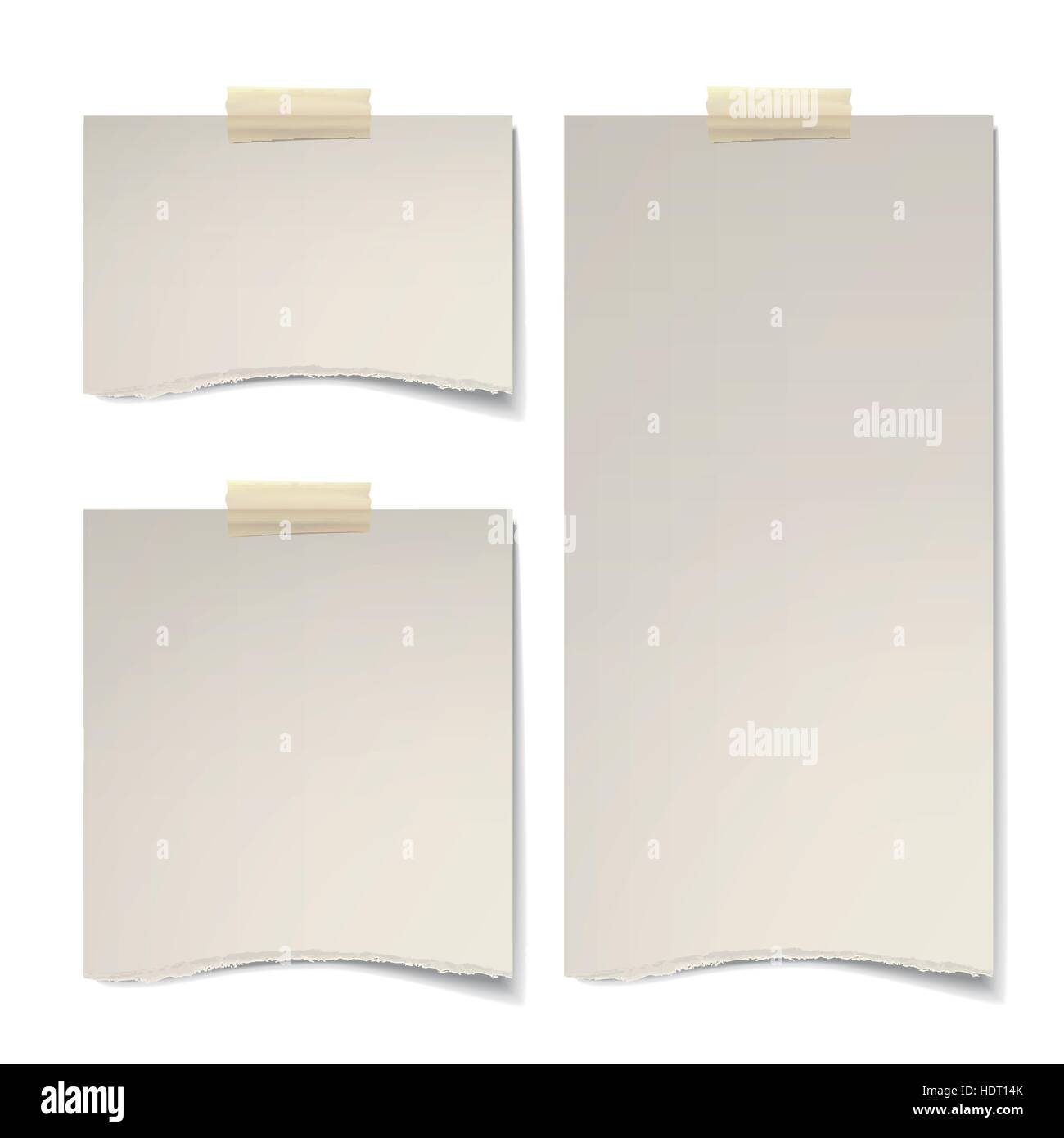 paper texture notes sticked on the white wall Stock Vector Image & Art ...