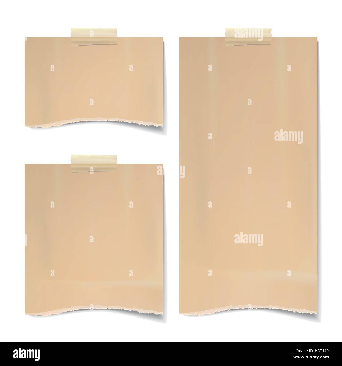 paper texture notes sticked on the white wall Stock Vector Image & Art ...