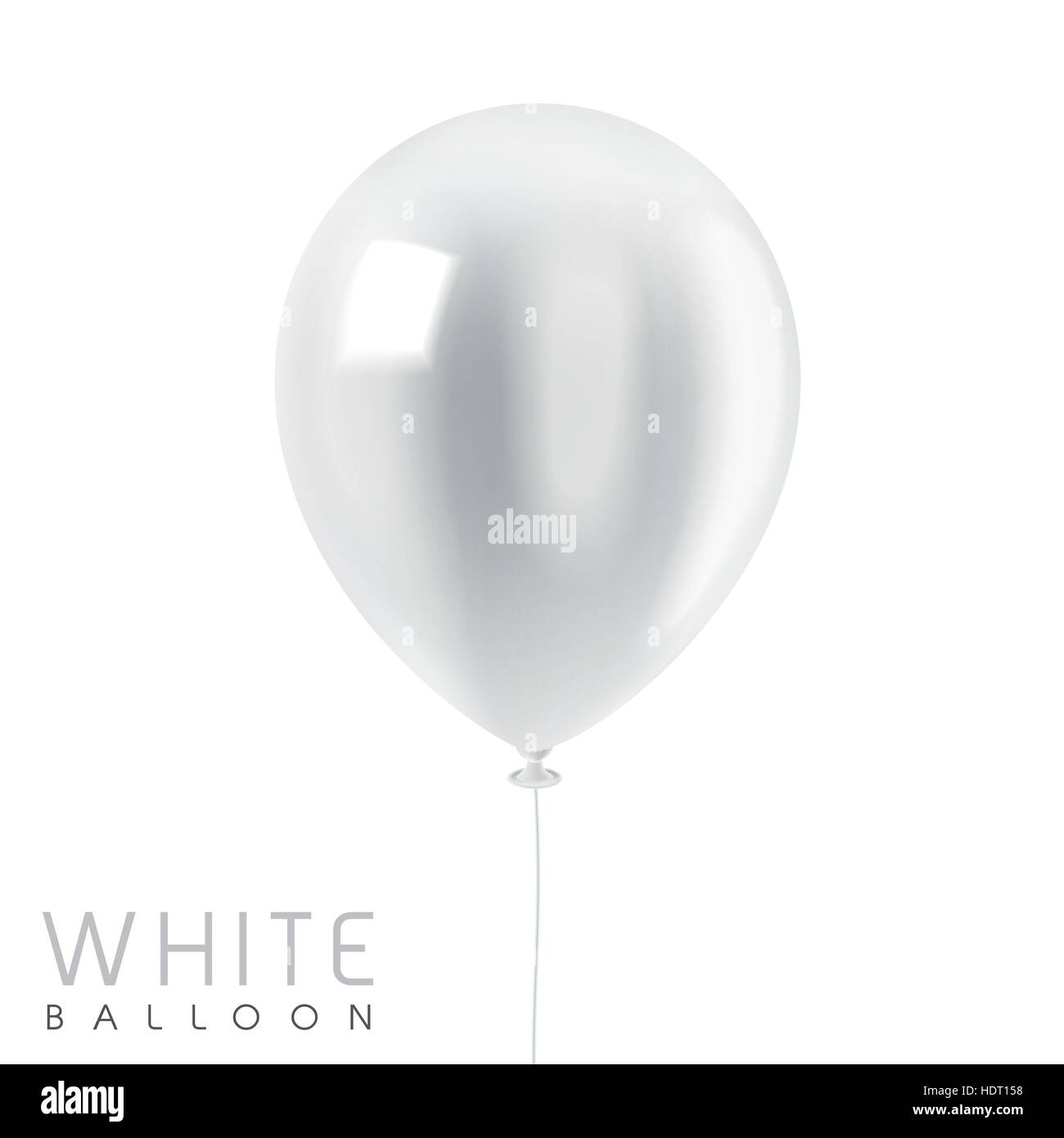 White balloon isolated Stock Vector Images - Alamy