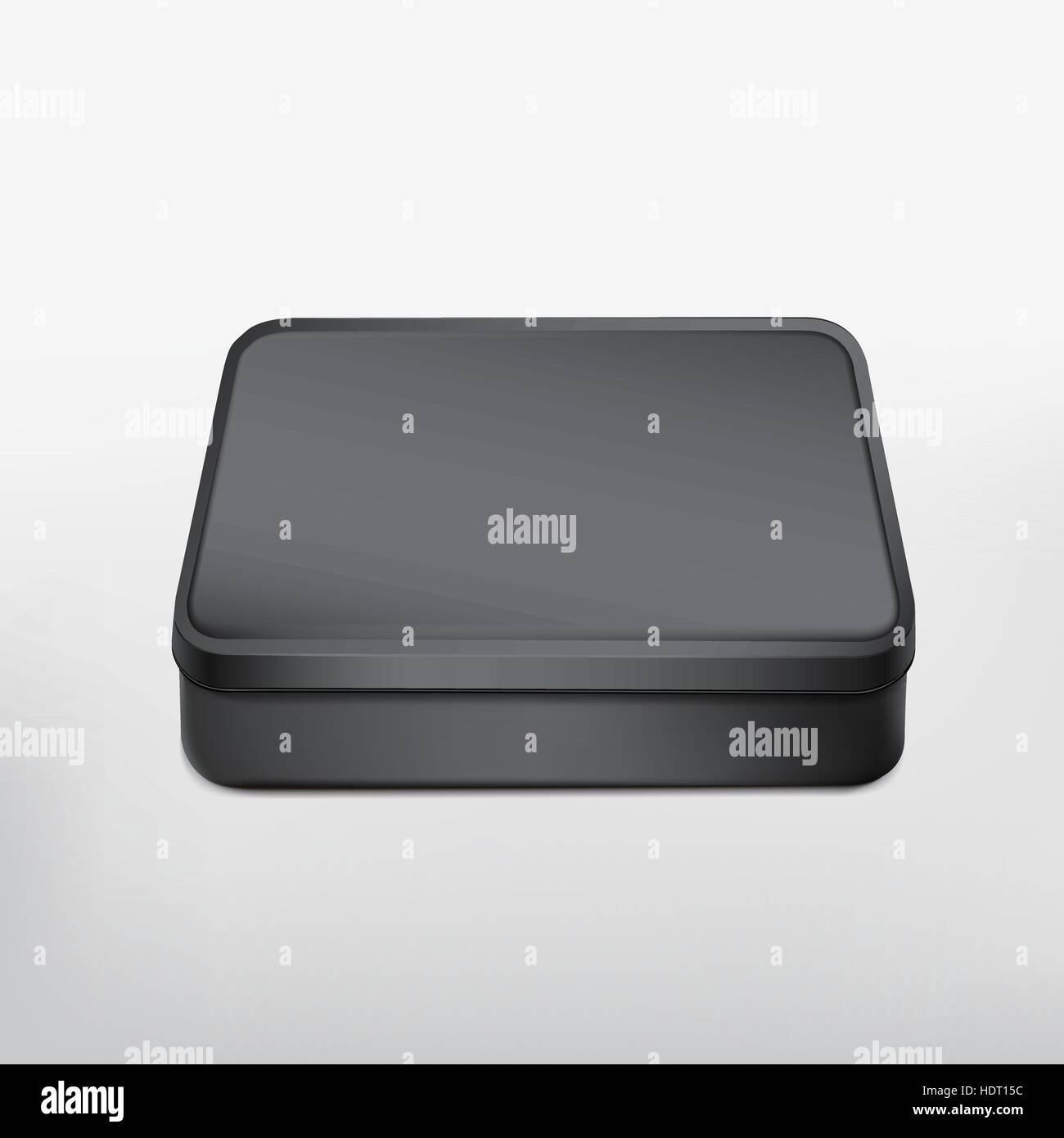 3d blank metal box template isolated on white background Stock Vector ...