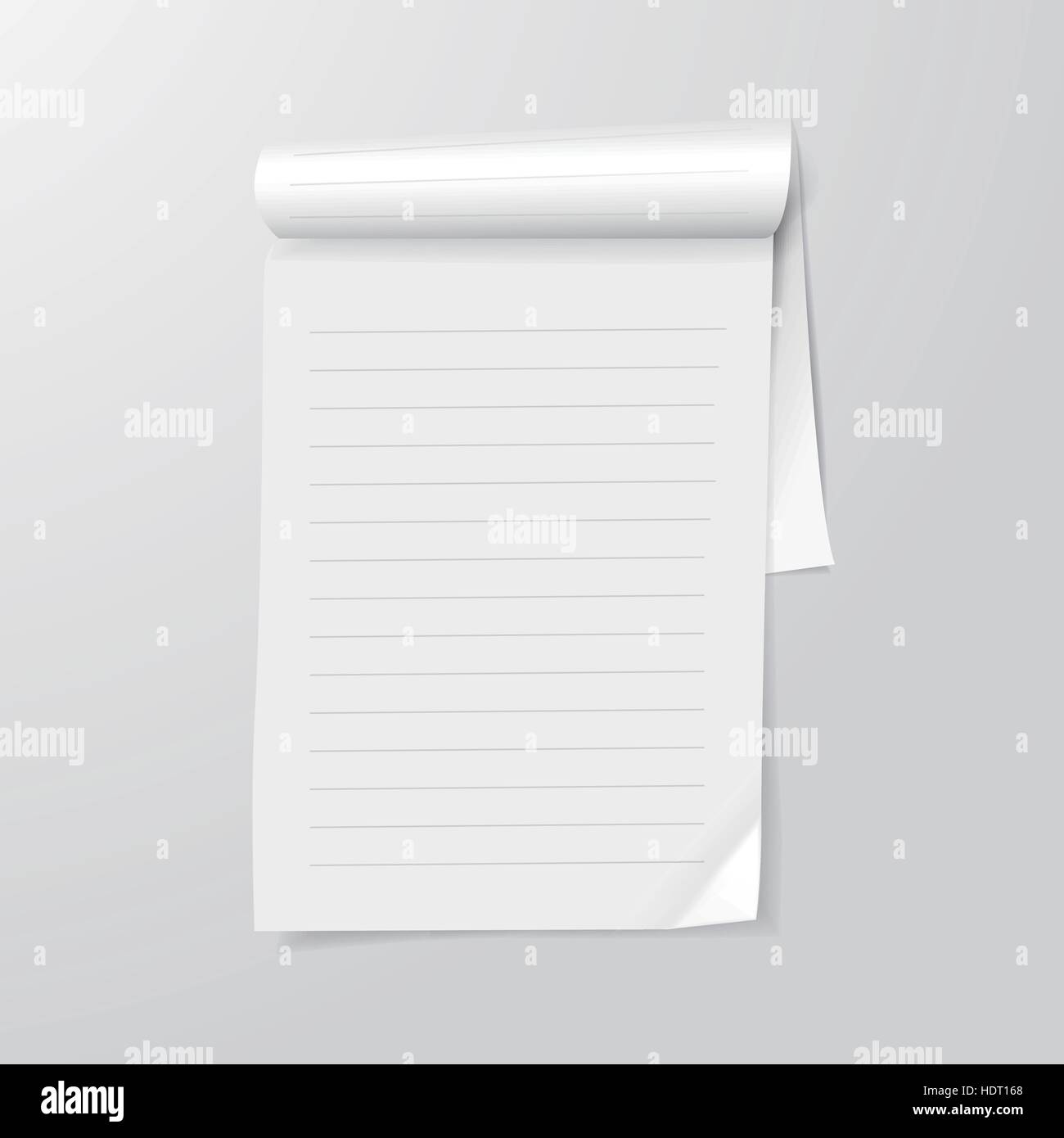 note paper template isolated on grey background Stock Vector Image ...