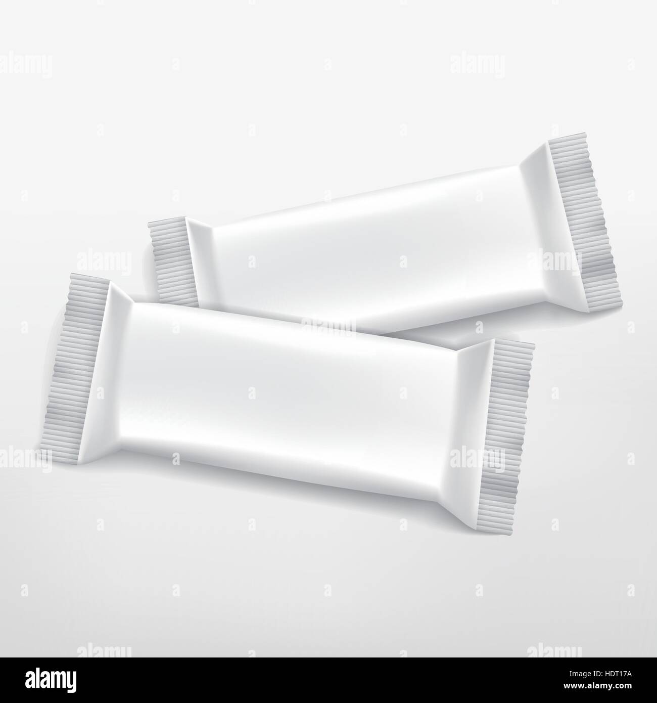 blank white food packaging set isolated on white background Stock ...