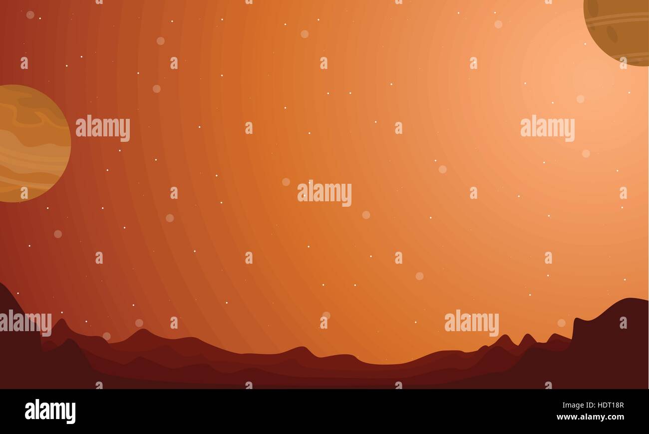 Scenery of outer space planets Stock Vector Image & Art - Alamy